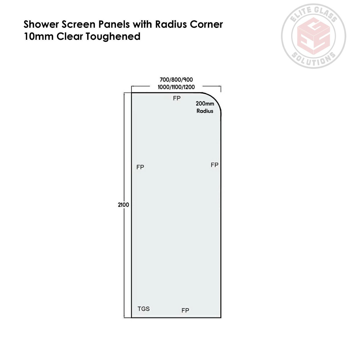 EFPR.1100.2100 - Fixed Panel - 10mm Clear Toughened - 2100 x 1100mm ...