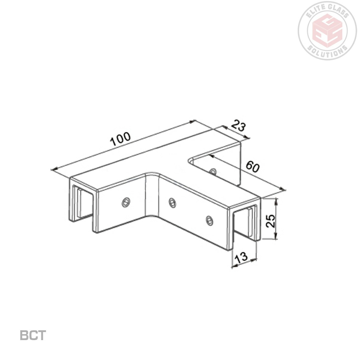 BCT PSS - Glass to Glass T Section Clamp - Duplex 2205 - Polished ...