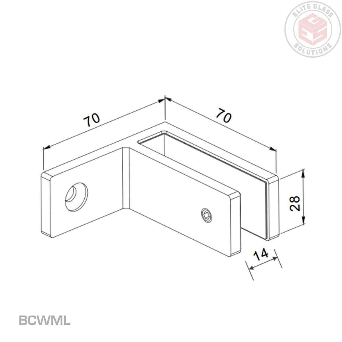 Balustrade Clamp - Wall Mount with Leg - Stainless Steel - SKU: BCWML ...