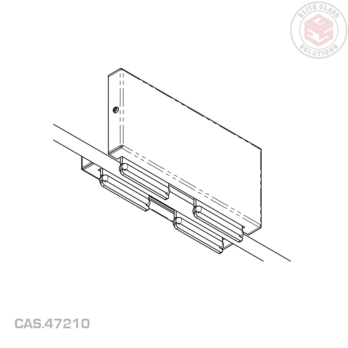 CAS.47210 PSS - CASMA Transom Patch with Stop - Suit 8, 10, 12mm Glass ...