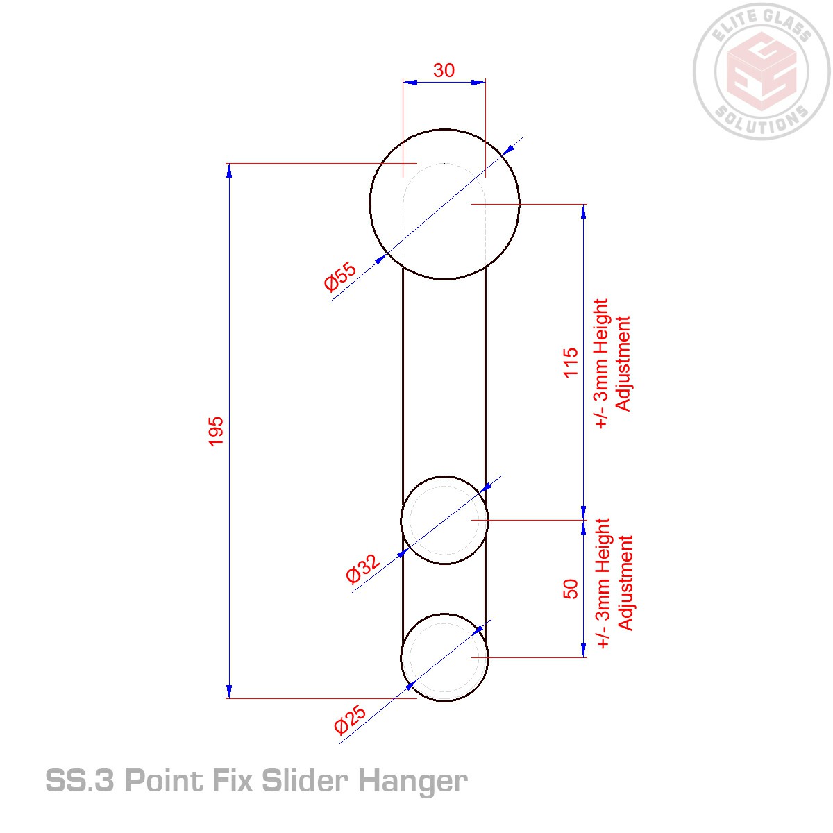 Sliding Door Kit - 304 - Satin Stainless Steel - Elite Glass Solutions