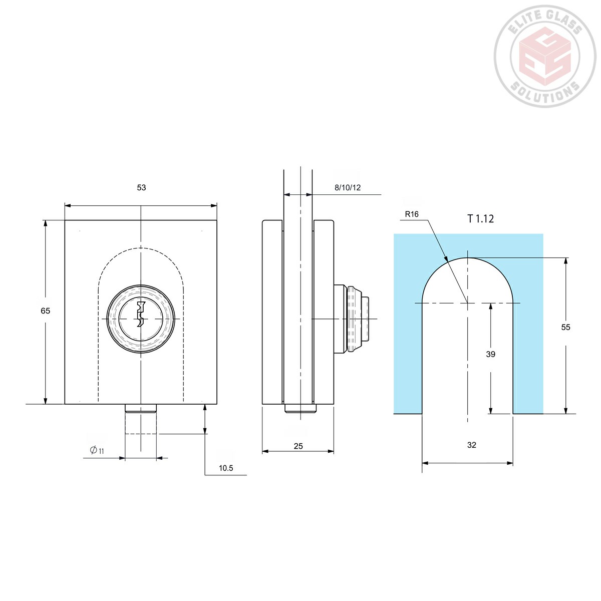 CAS.14600 BLACK - CASMA Internal Single Cylinder Lock - Black - Elite ...