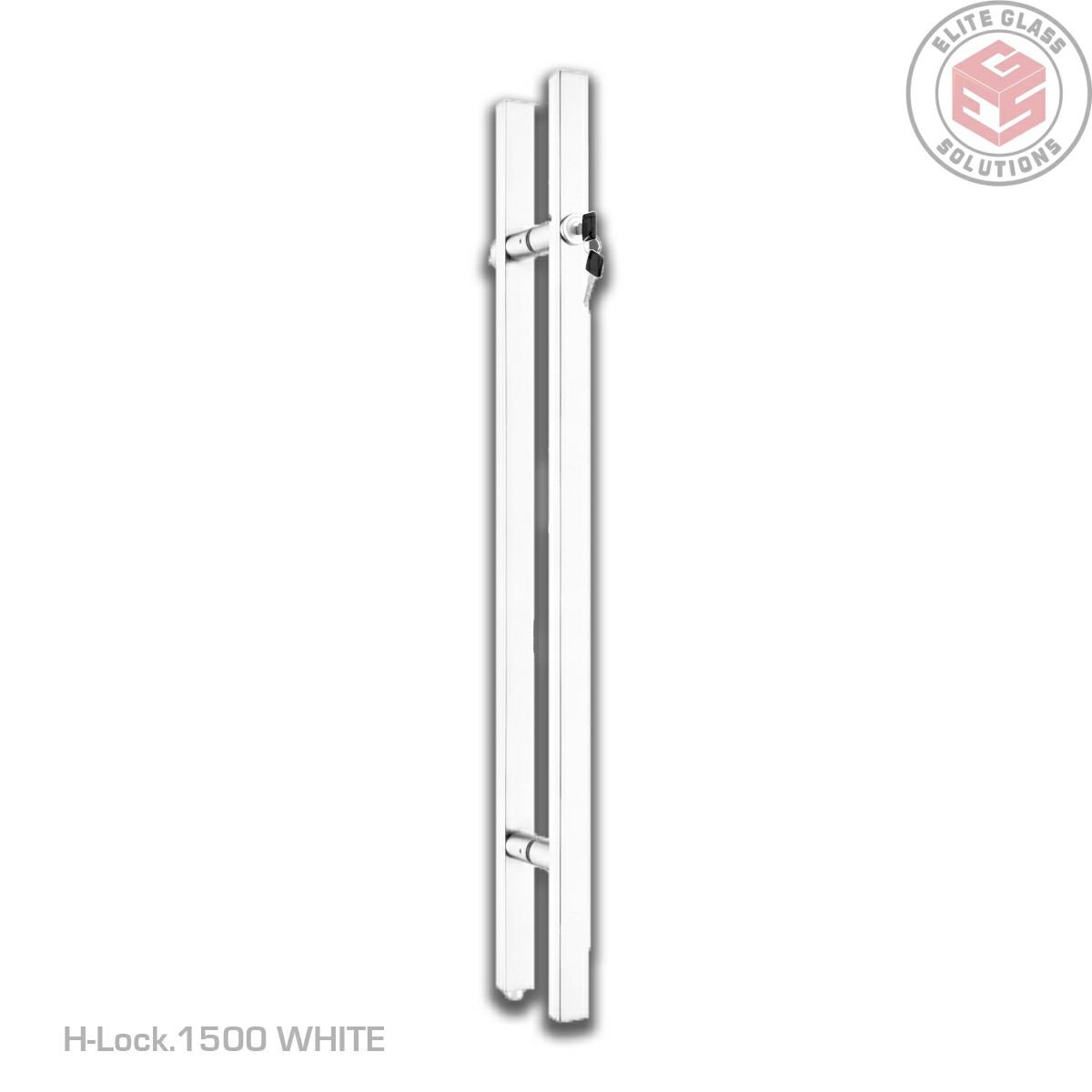 1500mm Locking 'H' Style Handle - 38x25mm Profile - White - Elite Glass ...