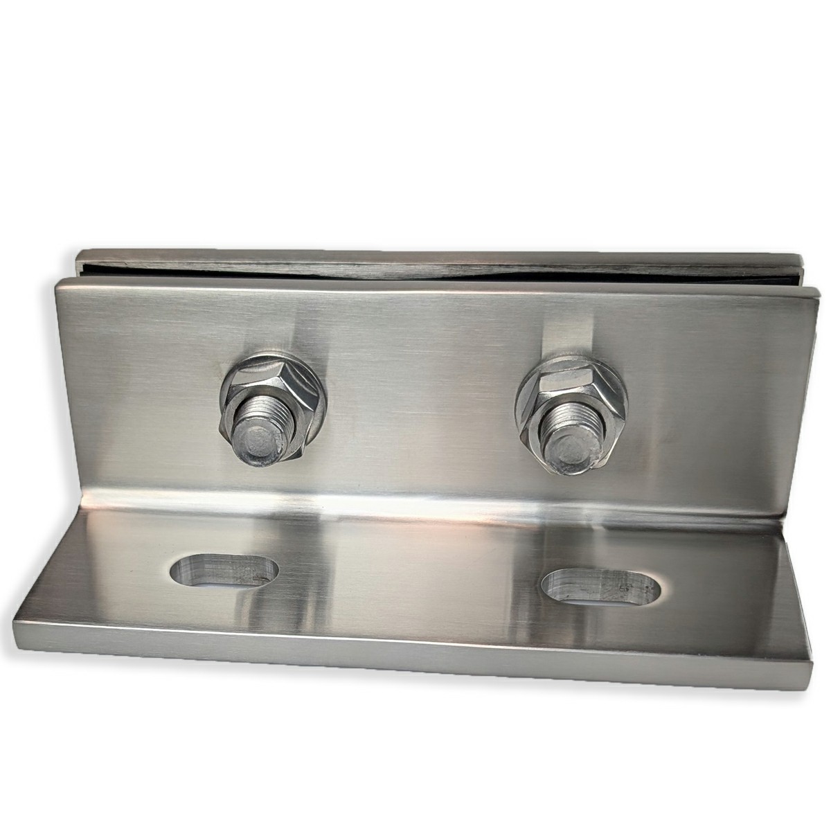 Structural Glass Fin Hanger Bracket - 200mm Long - Satin Stainless ...