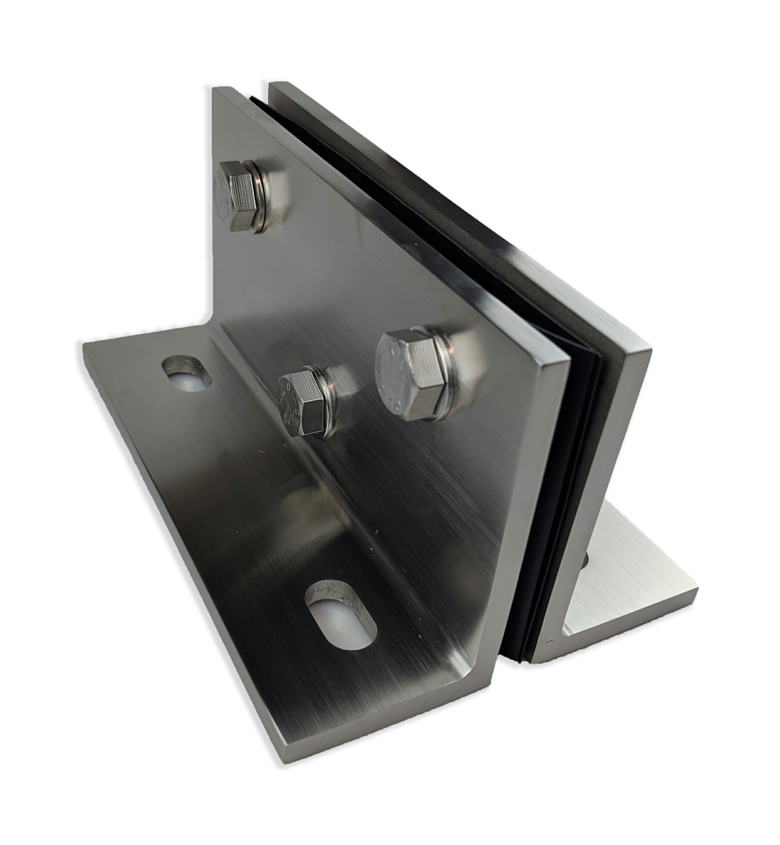 Structural Glass Fin Hanger Bracket - 300mm Long - Satin Stainless ...