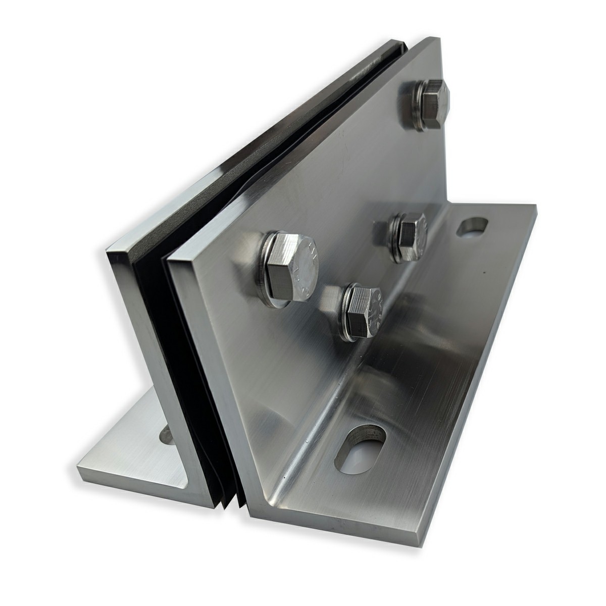 Structural Glass Fin Hanger Bracket - 380mm Long - Satin Stainless ...