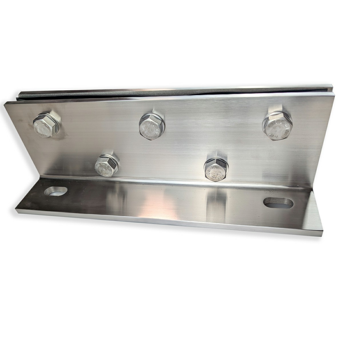 Structural Glass Fin Hanger Bracket - 450mm Long - Satin Stainless ...