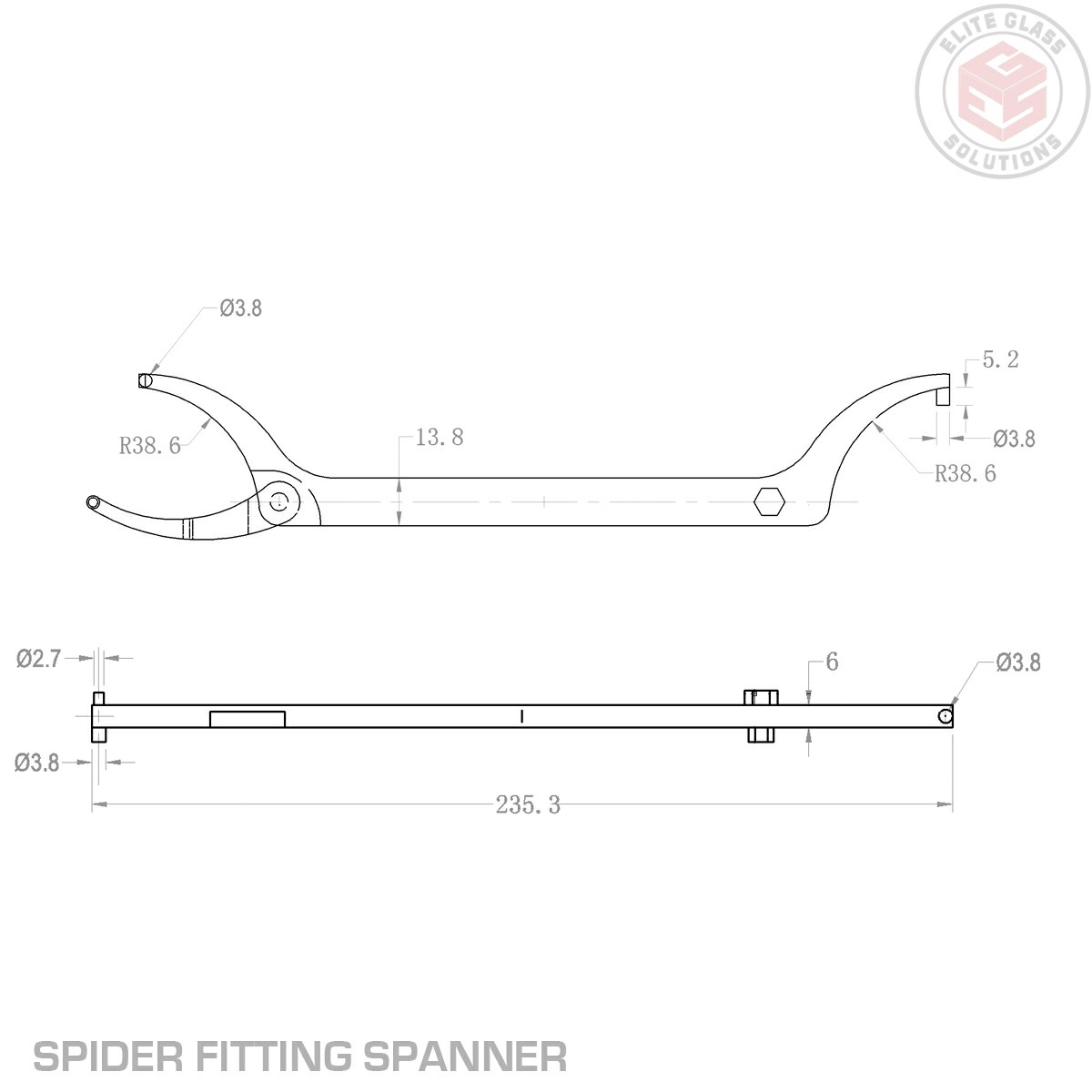 Spider Fitting - Spanners - Elite Glass Solutions