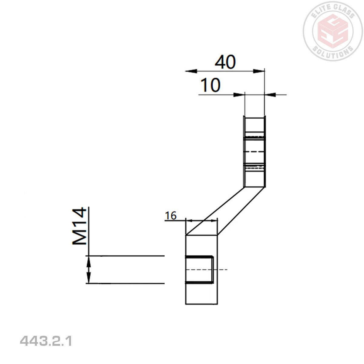 Light Duty Spider Fitting - 1 Way - Elite Glass Solutions