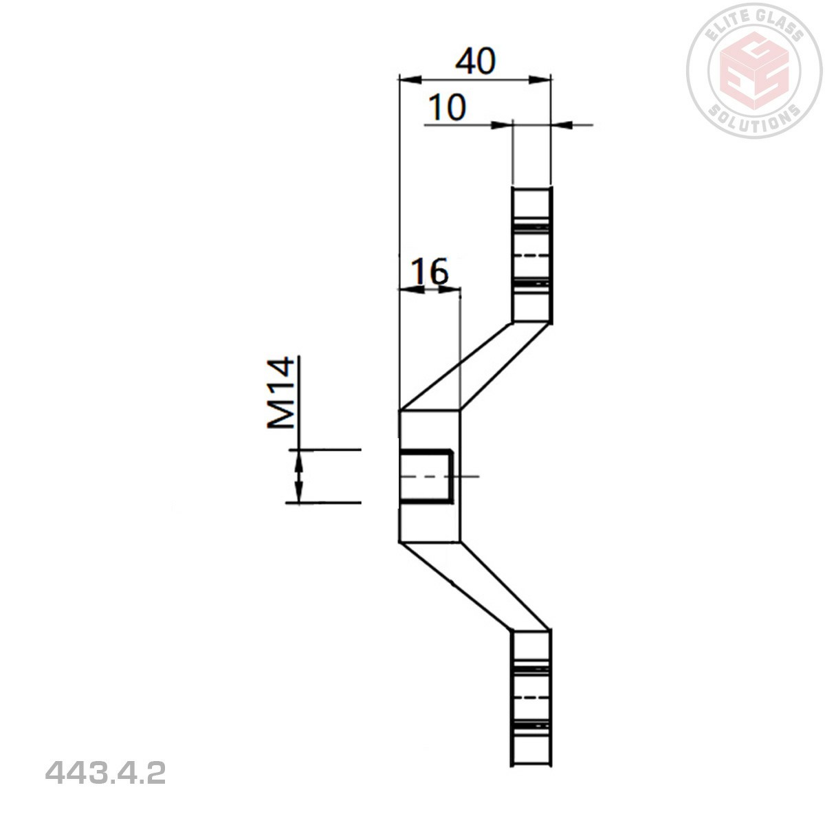 Light Duty Spider Fitting - 2 Way - Elite Glass Solutions