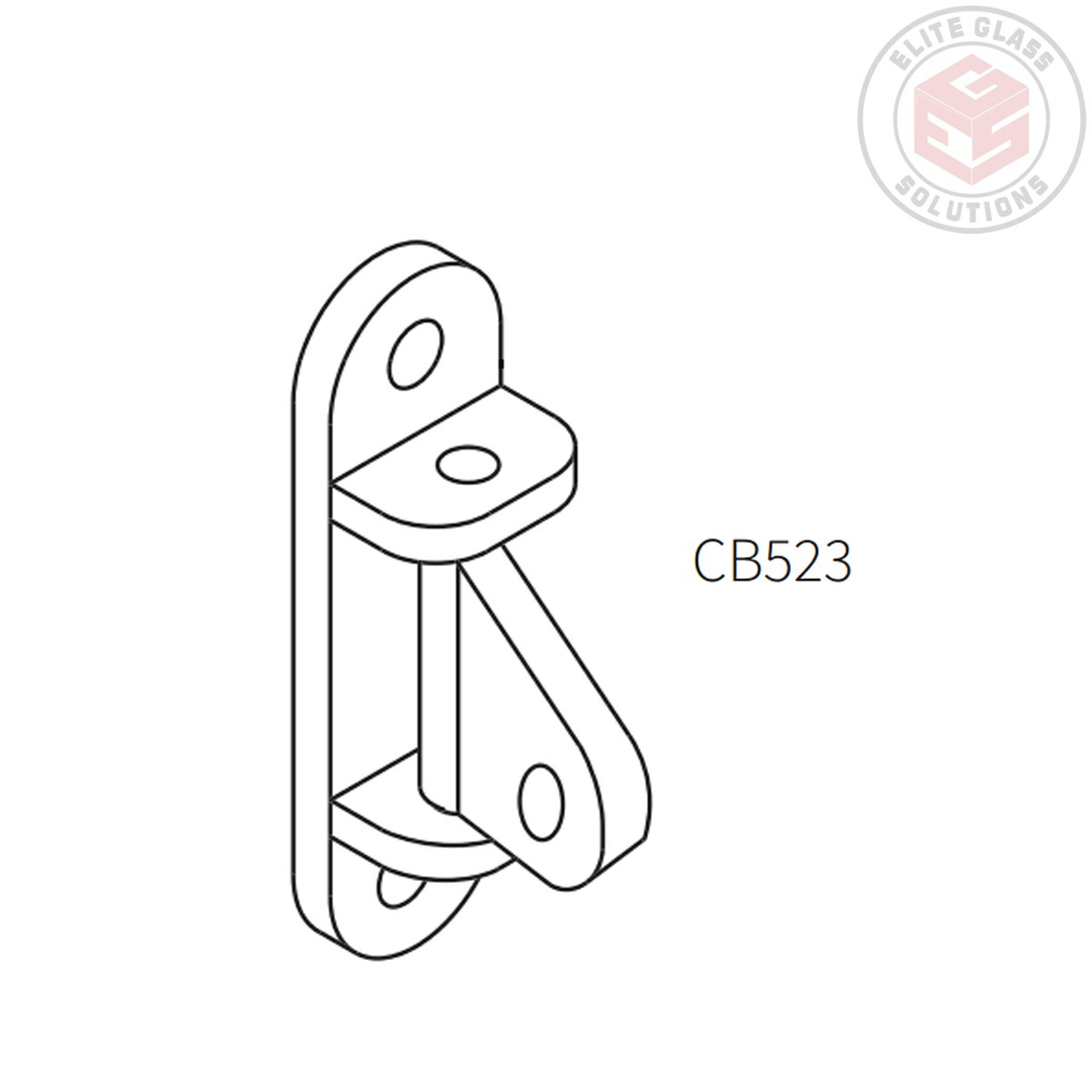 CB523 One Way Wall to Tie Rod Bracket - Elite Glass Solutions