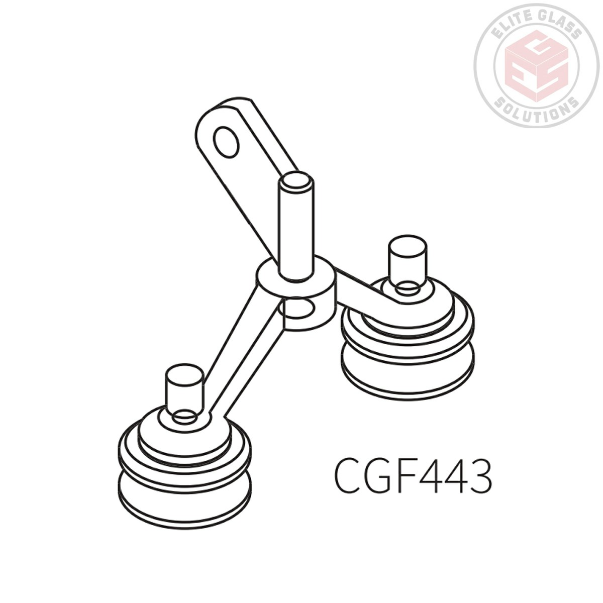 Glass Bracket - Two Way Tie Rod - Elite Glass Solutions