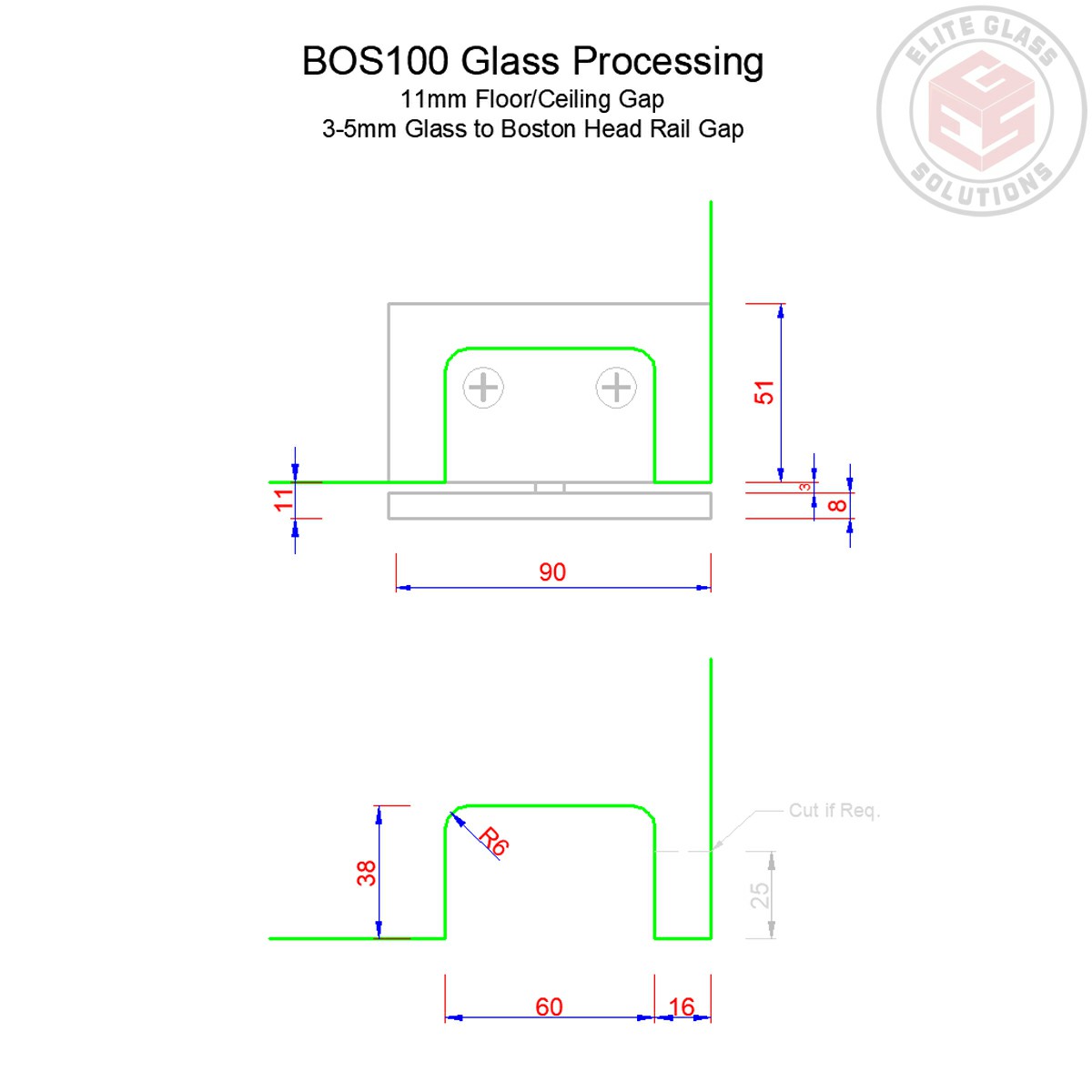 Boston 100 Series - Top or Bottom Shower Screen Pivot Hinge - RB - SKU ...
