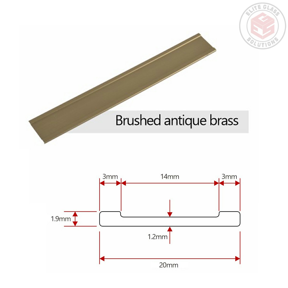Antique Brass Shower Hardware - Elite Glass Solutions