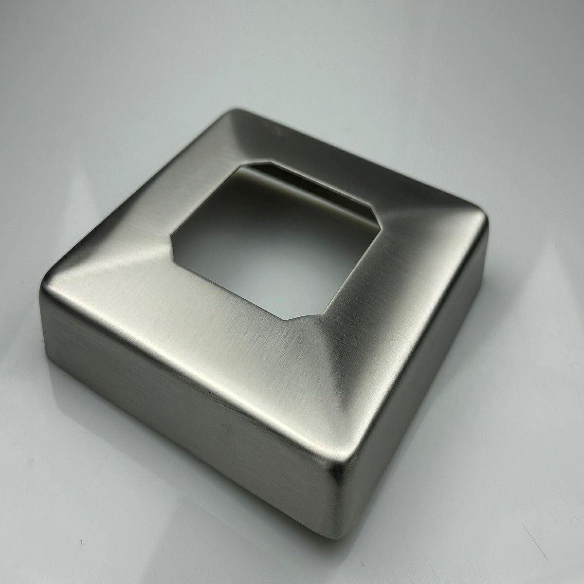 Dress Cover - EMP350 Square - Satin Stainless Steel - Elite Glass Solutions