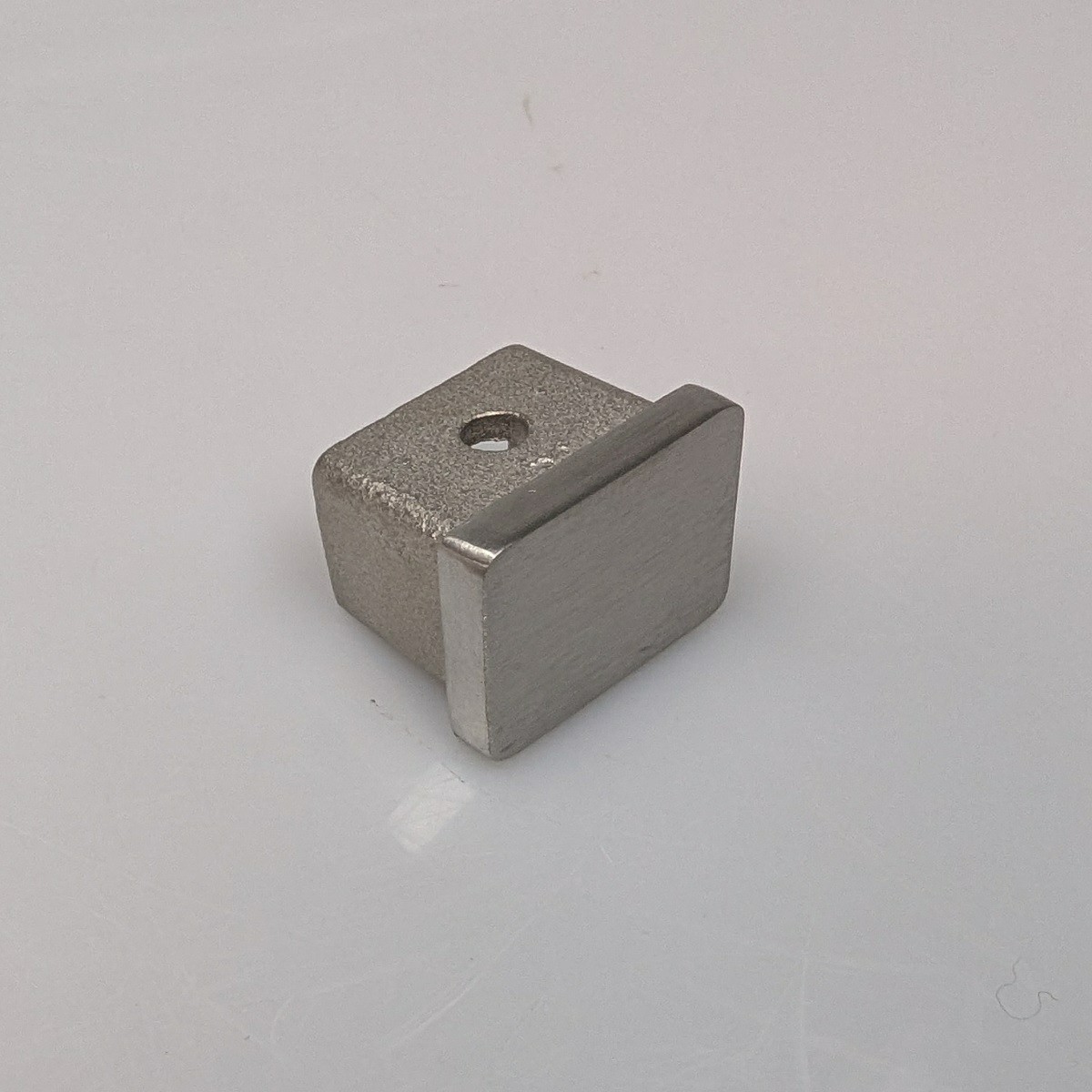 End Cap - EH Square - Satin Stainless Steel - Elite Glass Solutions