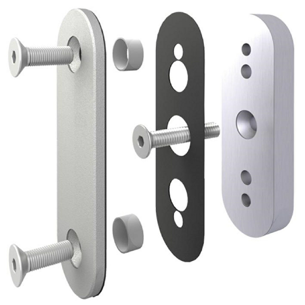 Plate Fix - Single Anchor - Satin Stainless Steel - Elite Glass Solutions