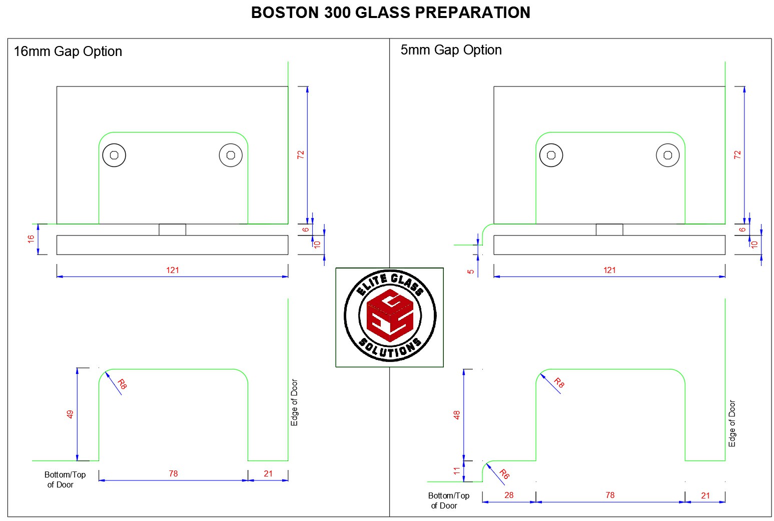 BOS300 PC - Boston 300 Series - Shower Screen Pivot Door - Polished ...