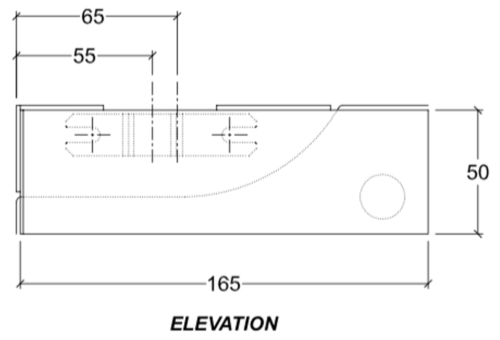 Casma Top Pivot Patch - Suits 8, 10 or 12mm Glass - Polished Stainless ...