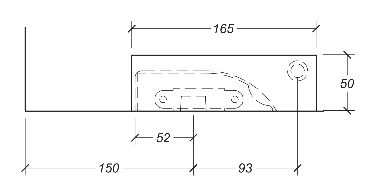 CAS.41400.CM SSS - CASMA Bottom Pivot Patch - Centre Mount - Satin ...