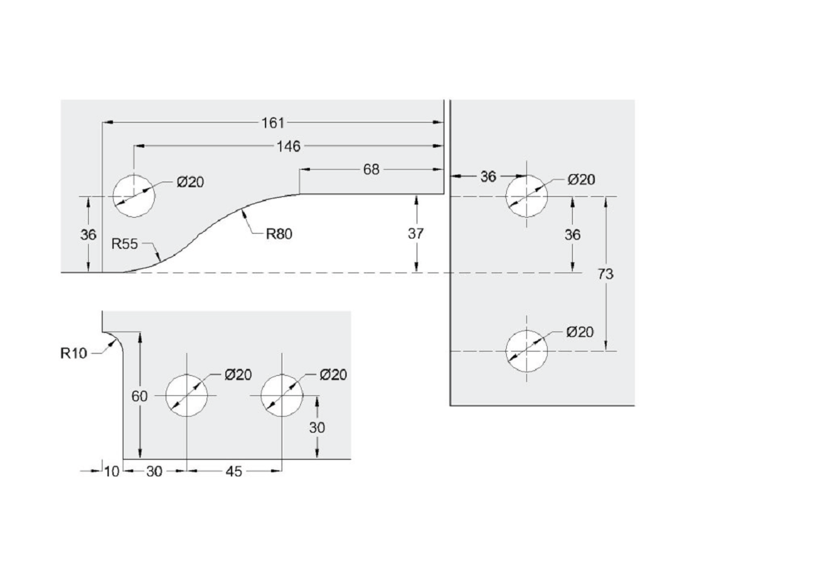 SPF41L MB - Overpanel Sidepanel Fin Patch Fitting with Pivot Stella ...