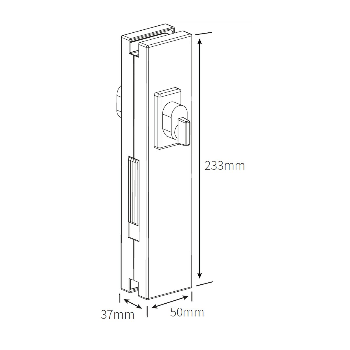 CPL590 SSS - Patch Lock Fitting Centre Satin Stainless Steel | Elite ...