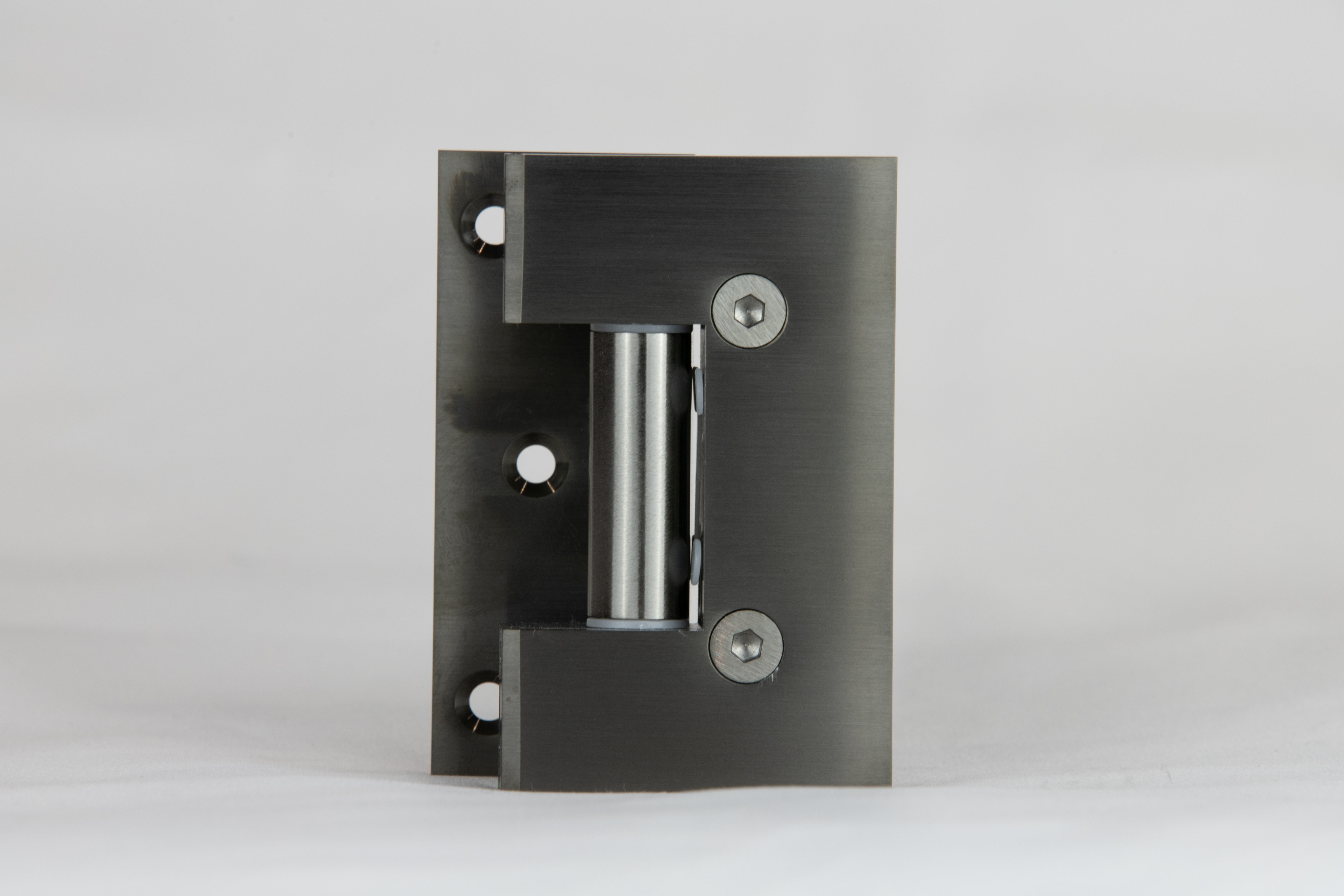 Shower Hinge - Glass to Wall - L Shape 90 Degree - Brushed Gun Black ...