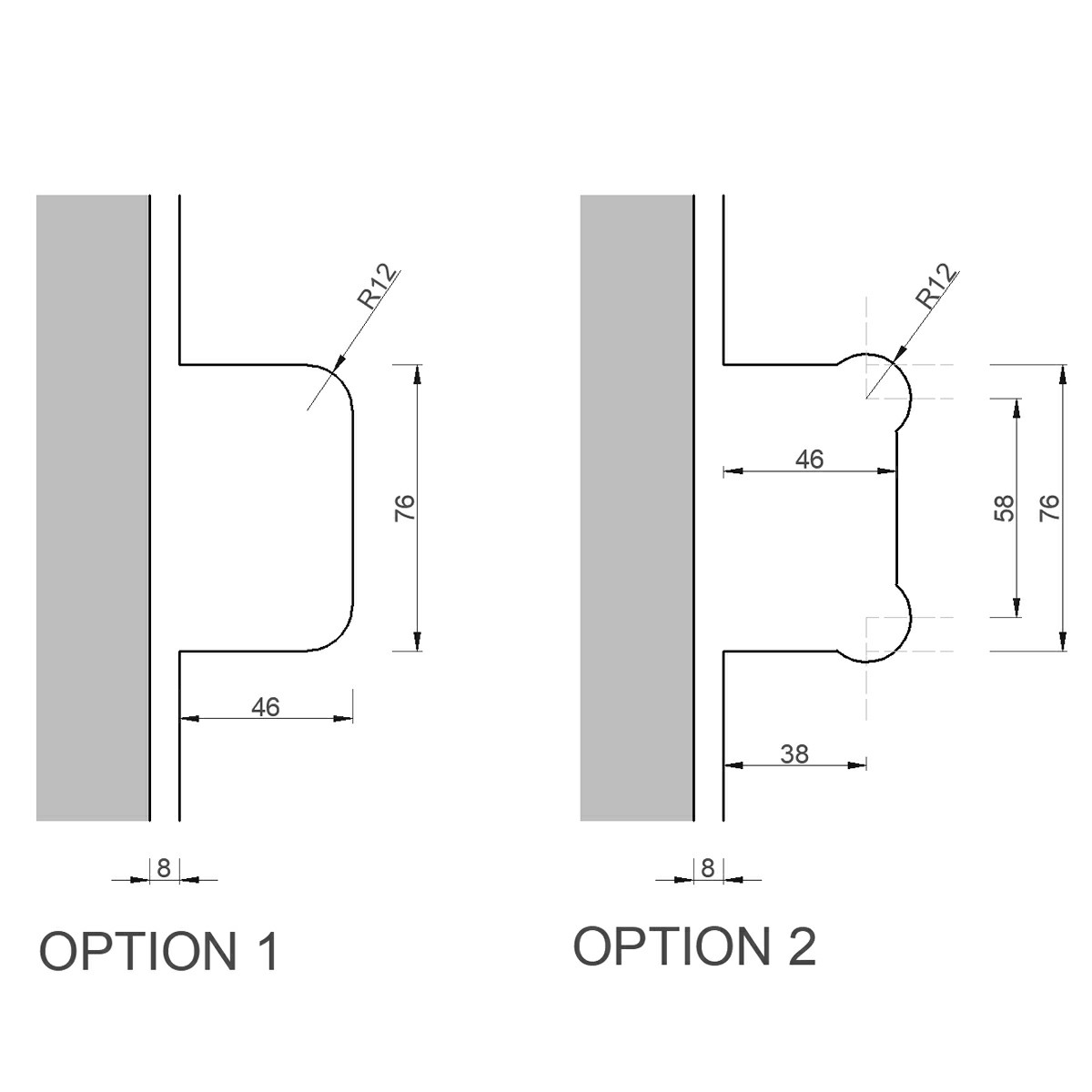 Shower Hinge - Heavy Duty - Glass to Wall - Chrome - Elite Glass Solutions