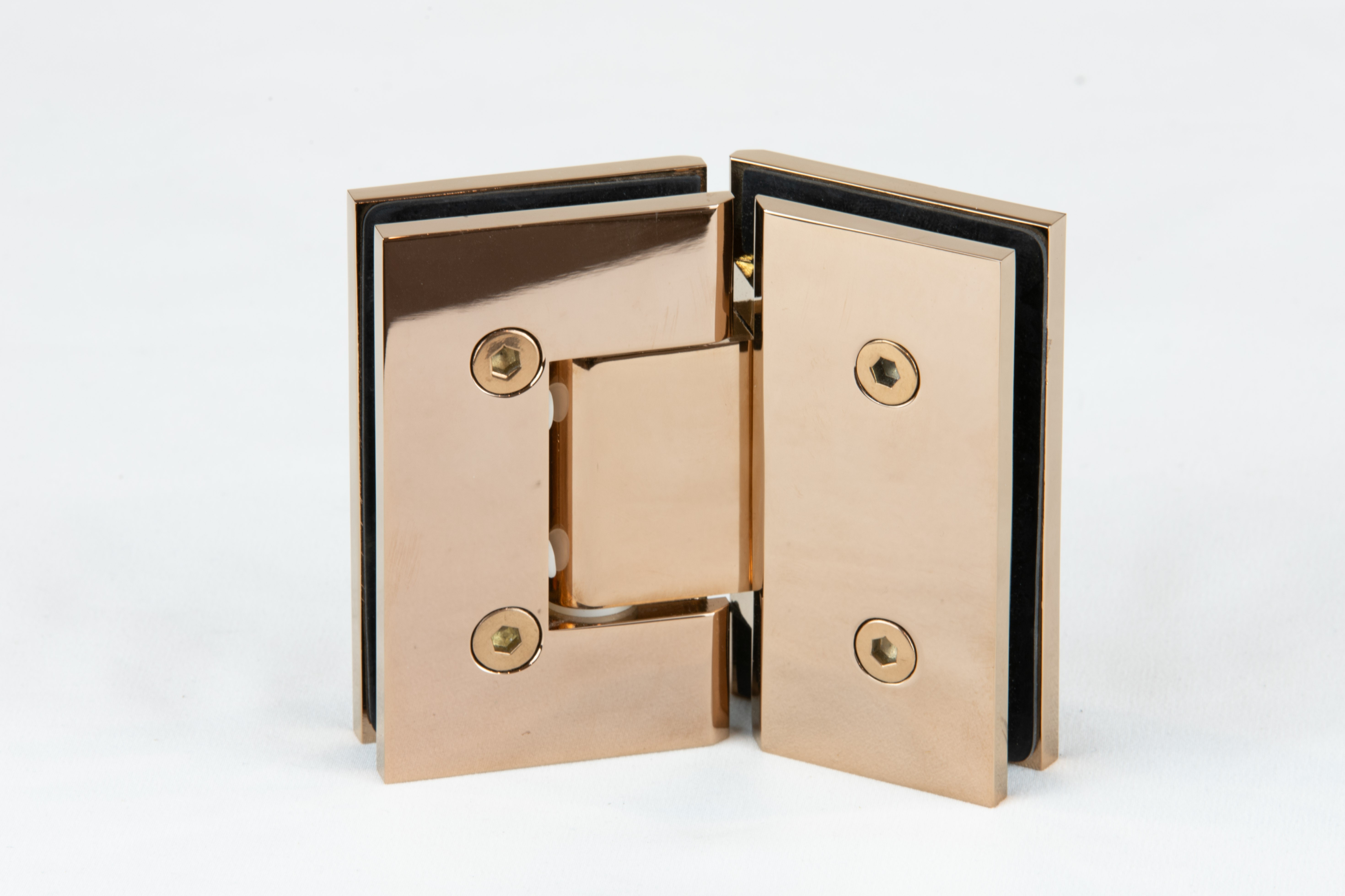 Shower Hinge - Glass to Glass - 135 Degree - Rose Gold - Elite Glass ...