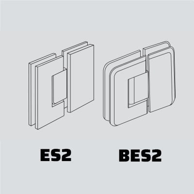 ES2 BGB - Shower Hinge - Glass to Glass - 180 Degree - Brushed Gun ...