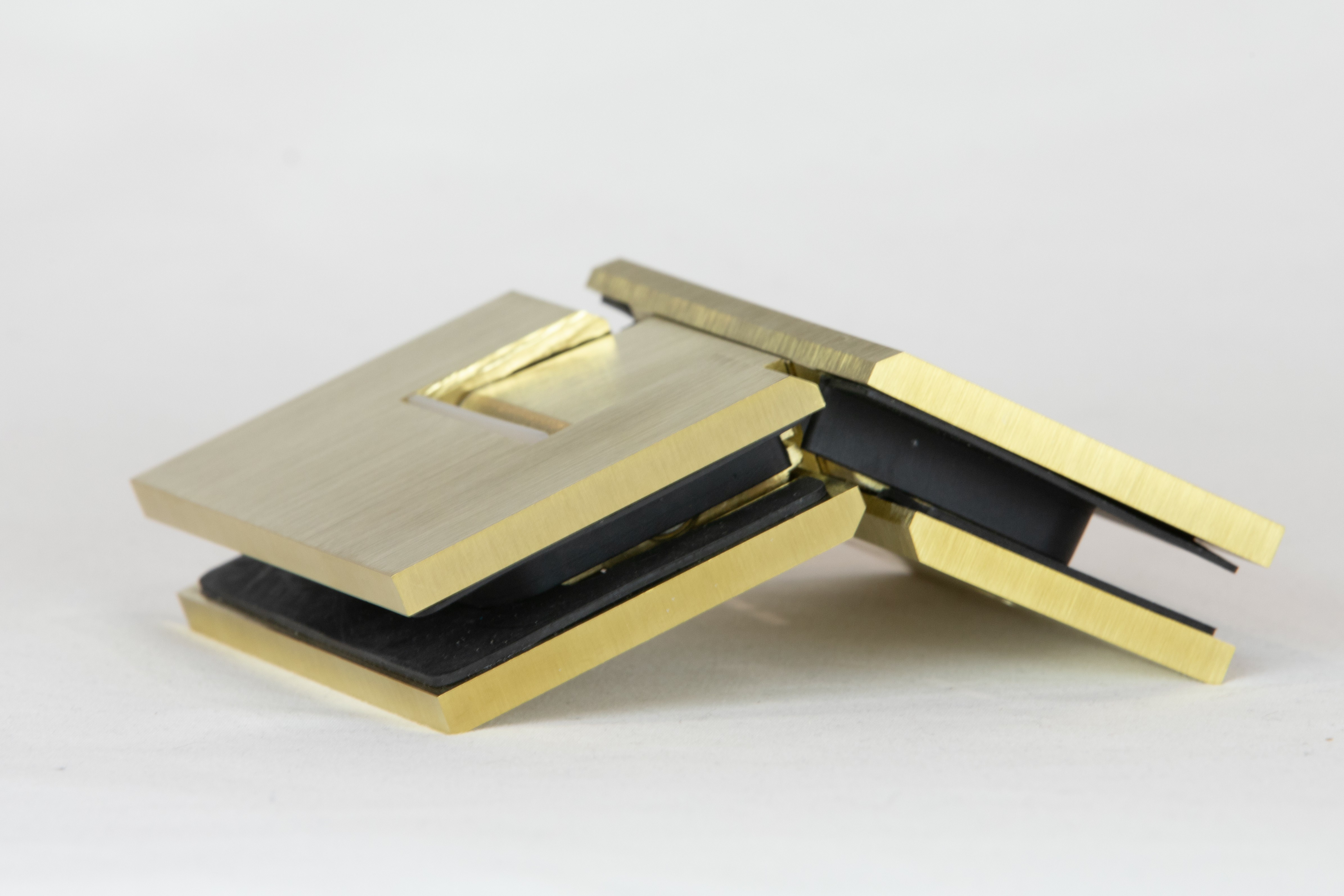 Variable 135 degree glass to glass shower hinge - Brushed Gold - Elite ...