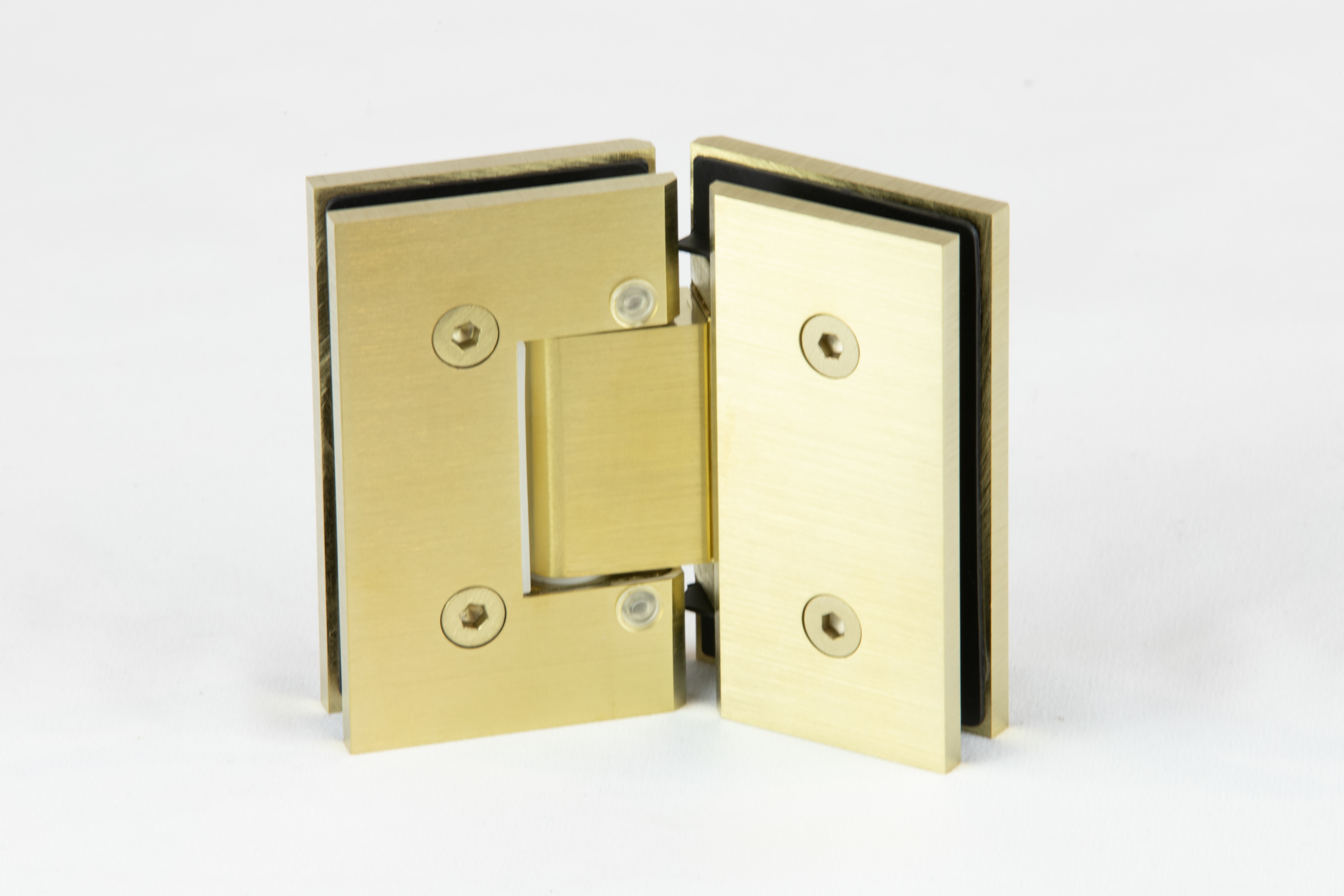 Variable 135 degree glass to glass shower hinge - Brushed Gold - Elite ...