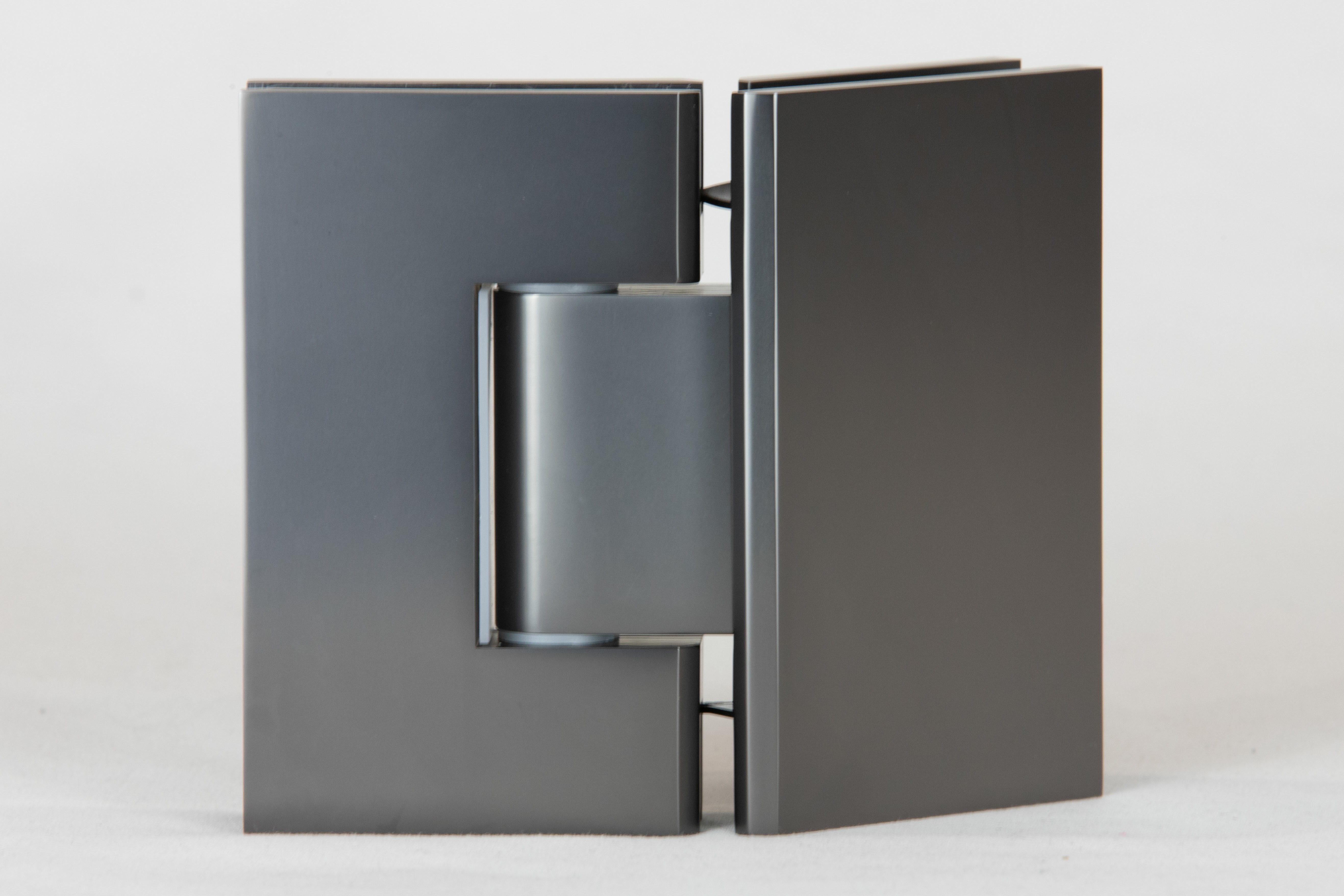 Shower Hinge - Glass to Glass - 135 Degree Adjustable - Gun Black Dumb ...