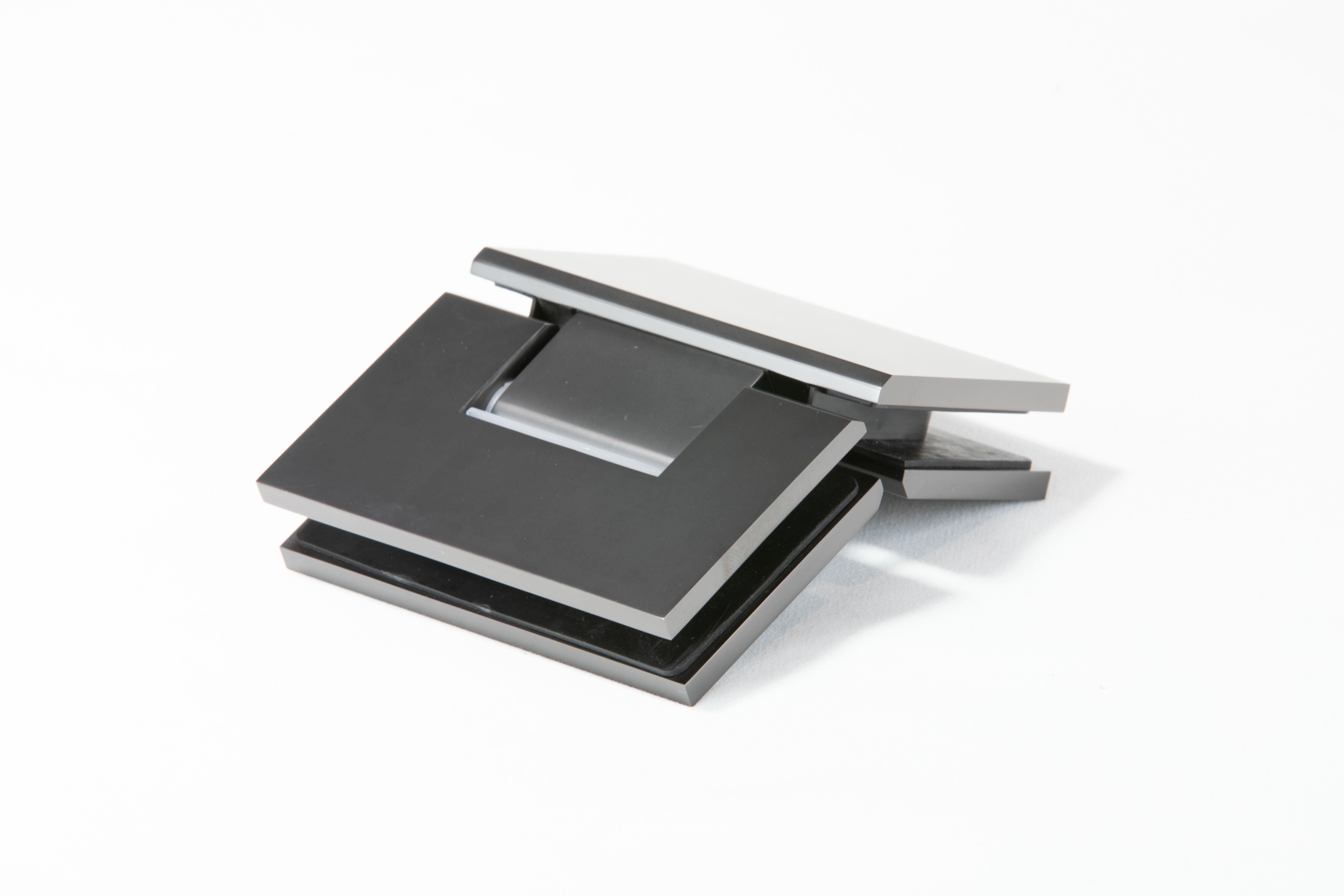 Shower Hinge - Glass to Glass - 135 Degree Adjustable - Gun Black Dumb ...