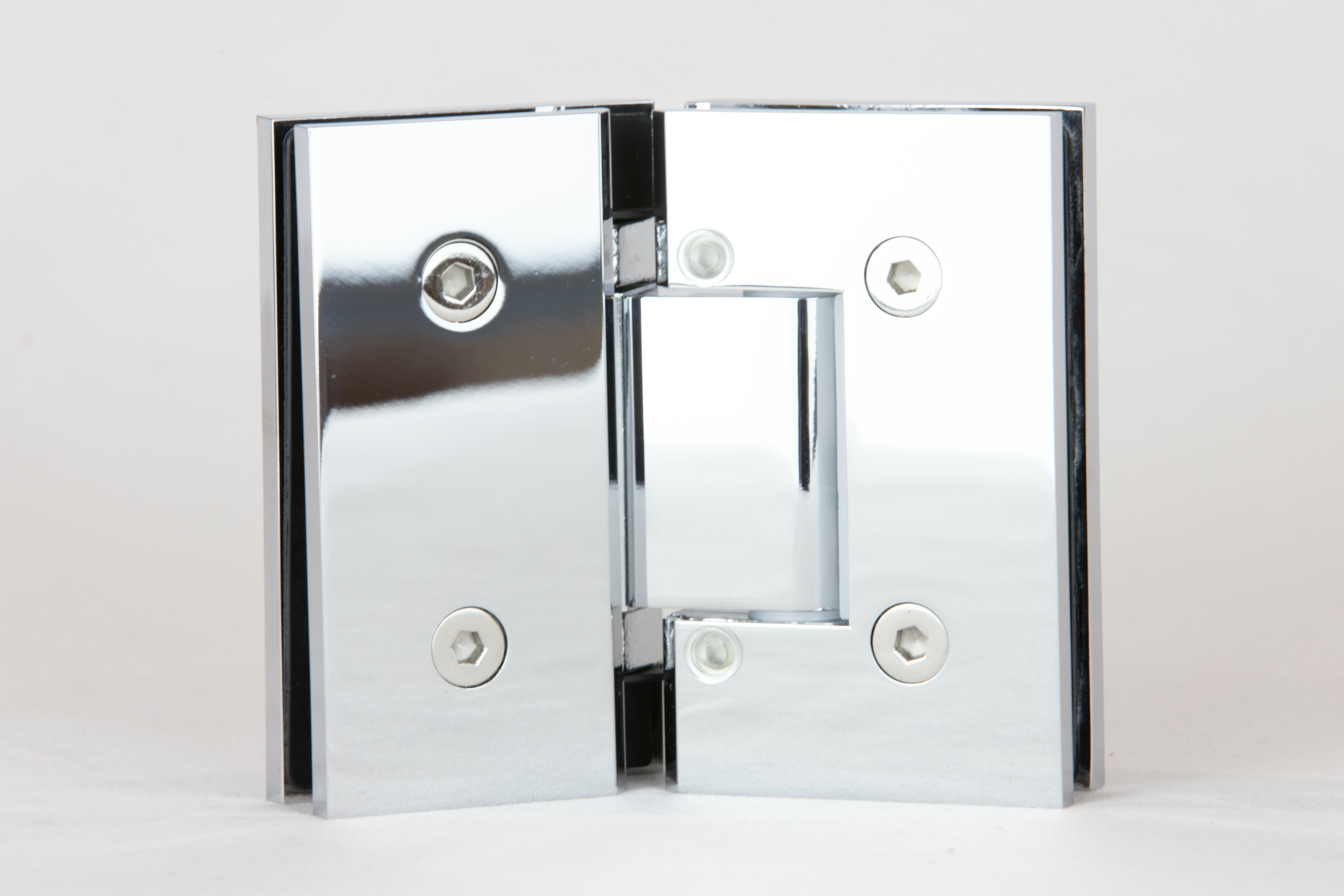 ES2.135 "U SET" PC - Shower Hinge - Glass to Glass - 135 Degree Adjustable - Polished Chrome ...