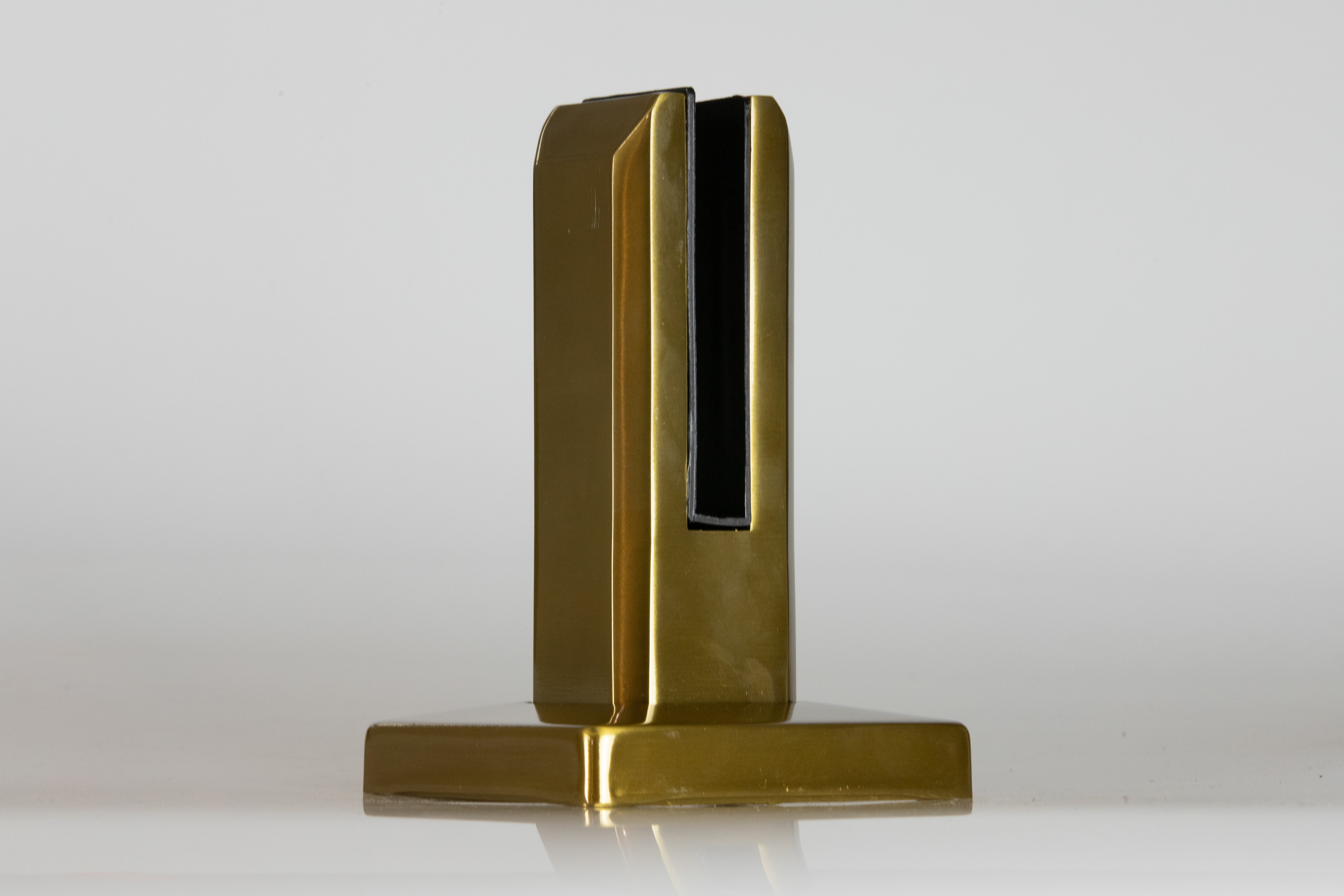 EMP350 SQ BM FF BG - Spigot - Square - Bushed Brass | Elite Glass ...