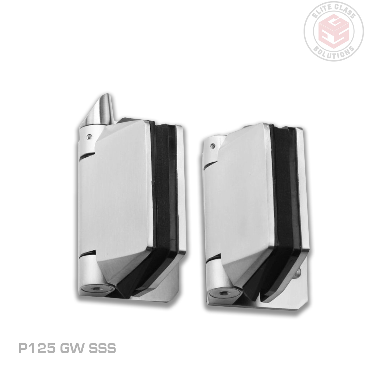 Polaris Hydraulic Hinge Set. Glass to Wall. Satin Stainless Steel ...