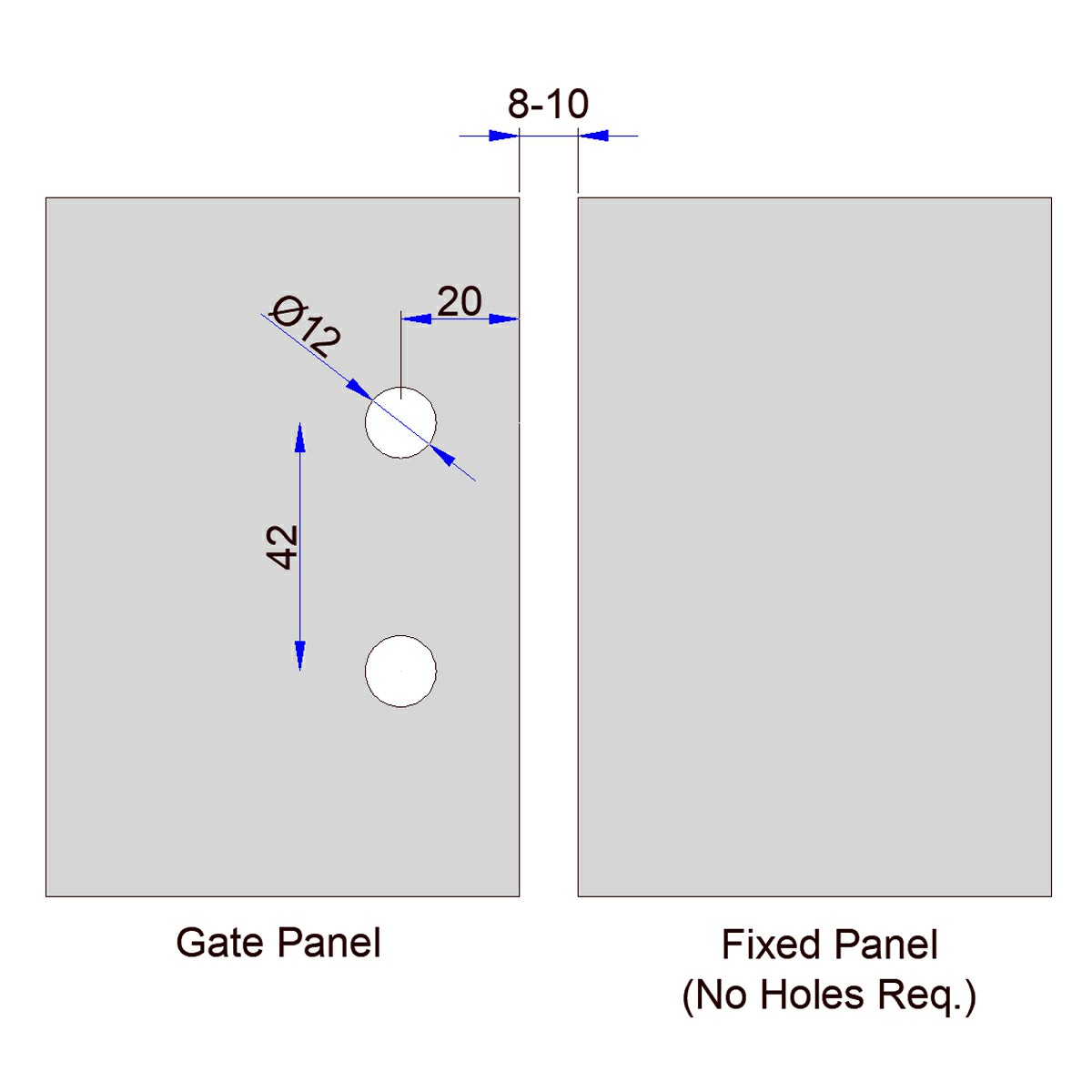 Latch Kit - Glass to Wall - Square Post - 316 Brushed Gold - Elite ...