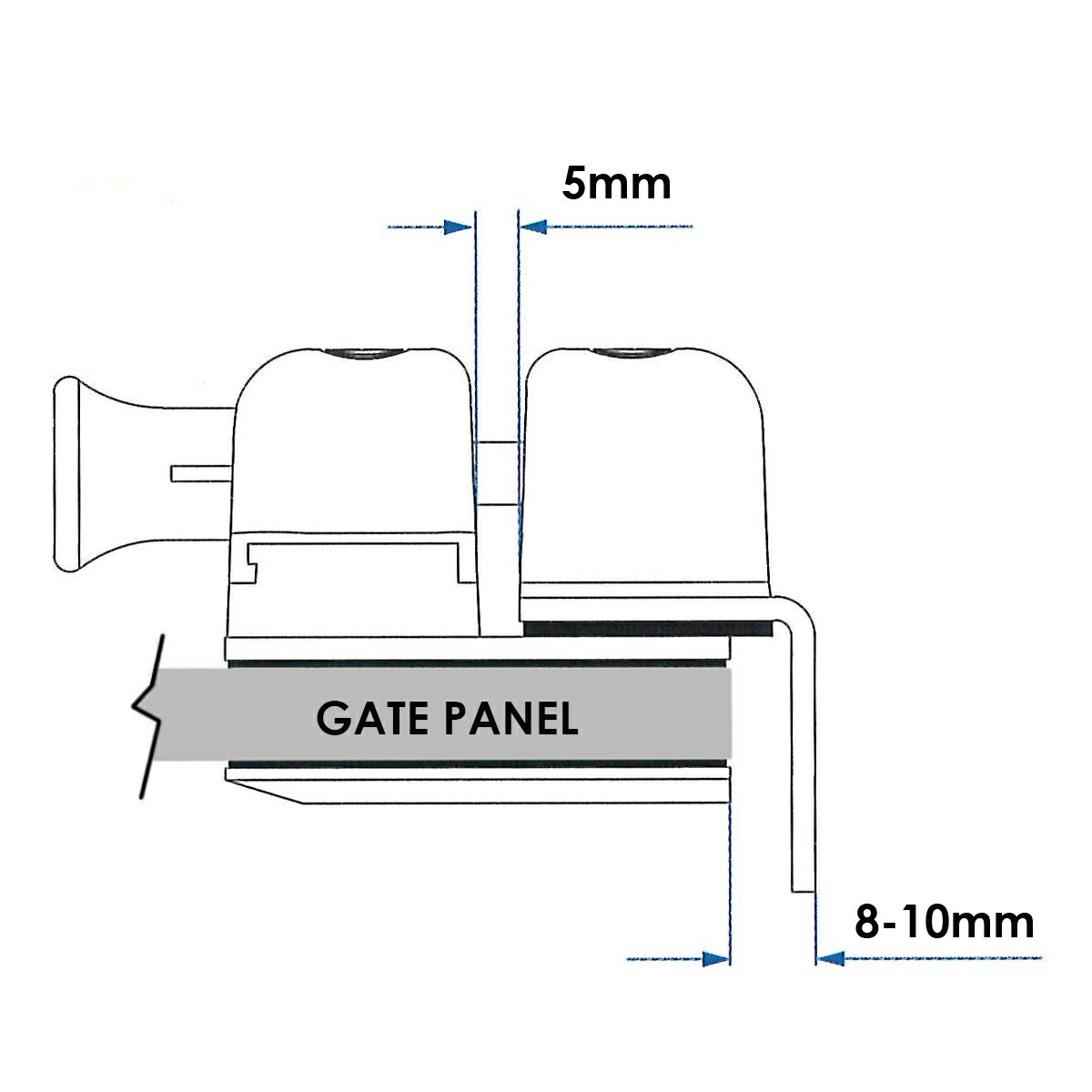 Latch Kit - Glass to Wall - Square Post - 316 Brushed Gold - Elite ...