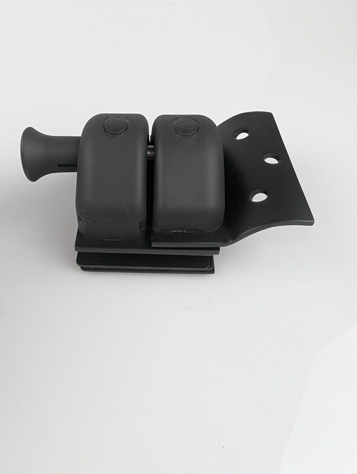 Latch - Glass to Round Post - Matt Black - Elite Glass Solutions