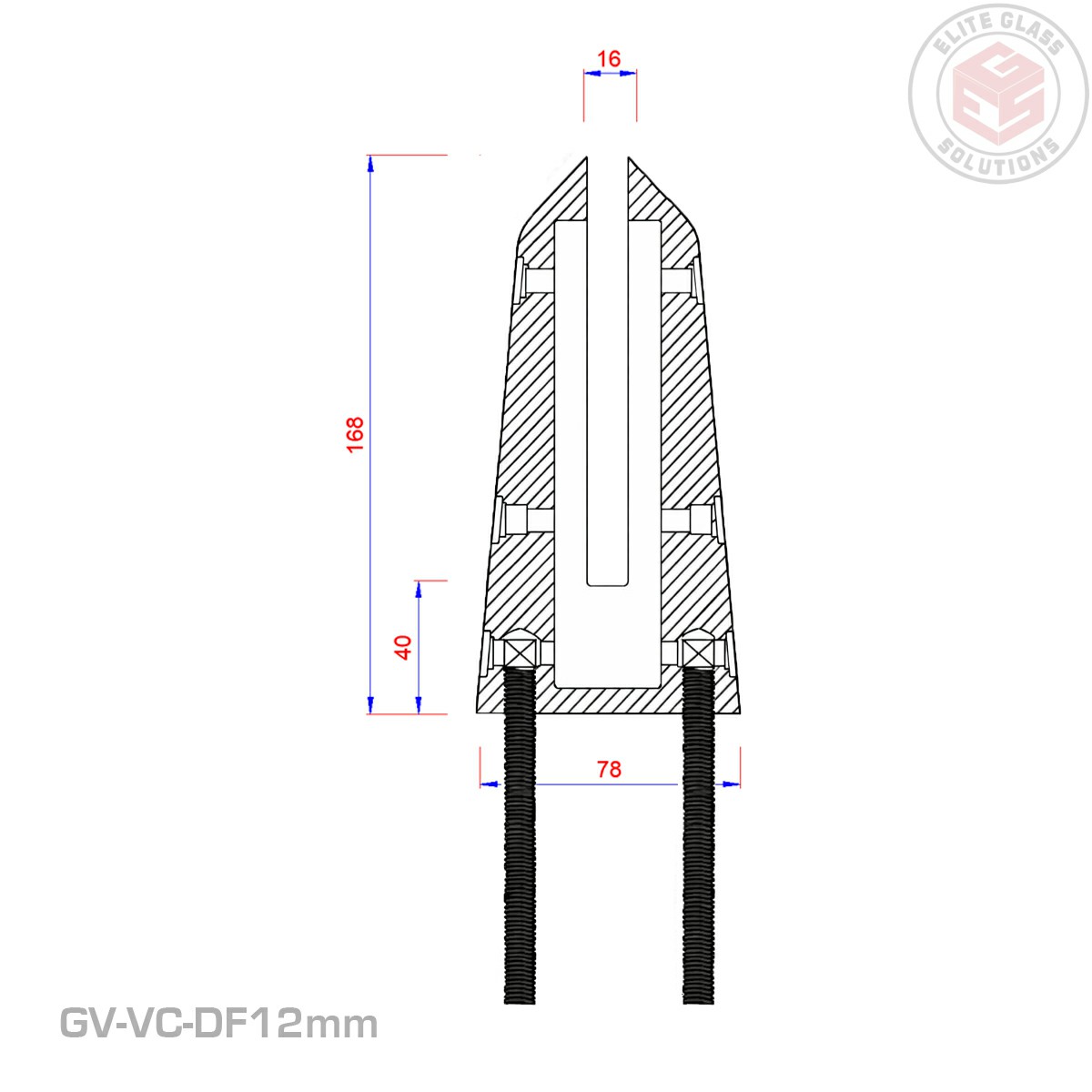 Glass Vice Direct Fix Vice, Duplex 2205 - 12mm - Polished Stainless ...