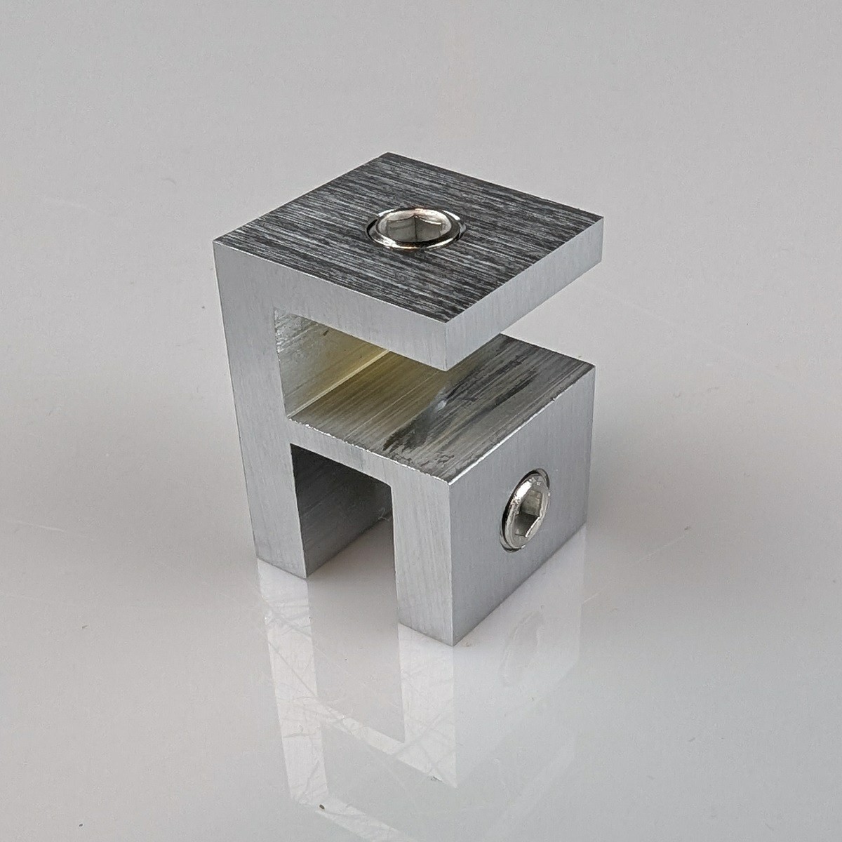 OPF1 10, 10 SQ SC - Shower Top Header Clip Square 10mm to 10mm Glass ...