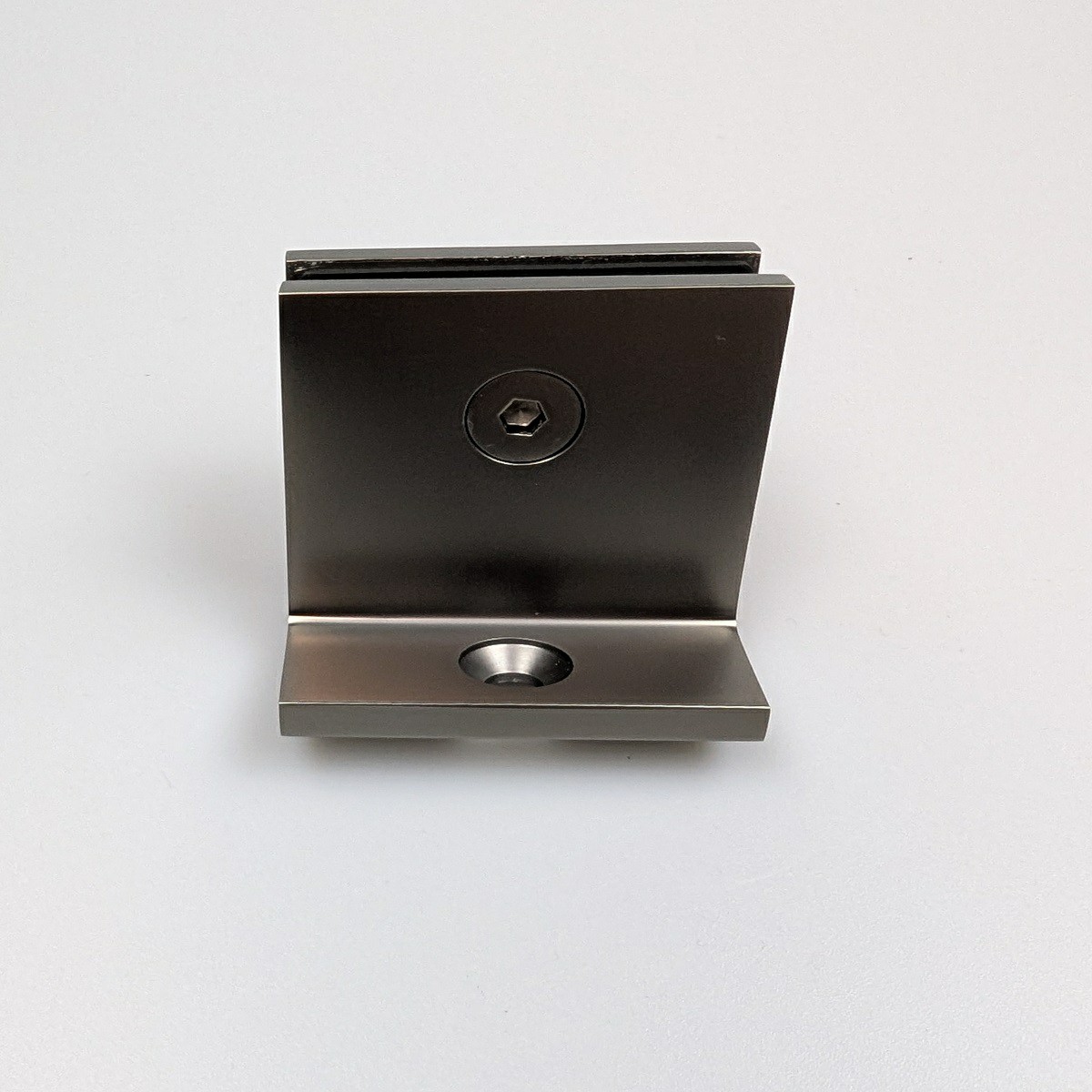 Shower Bracket - Square Wall Mount with Custom Bracket - Gun Black Dumb ...