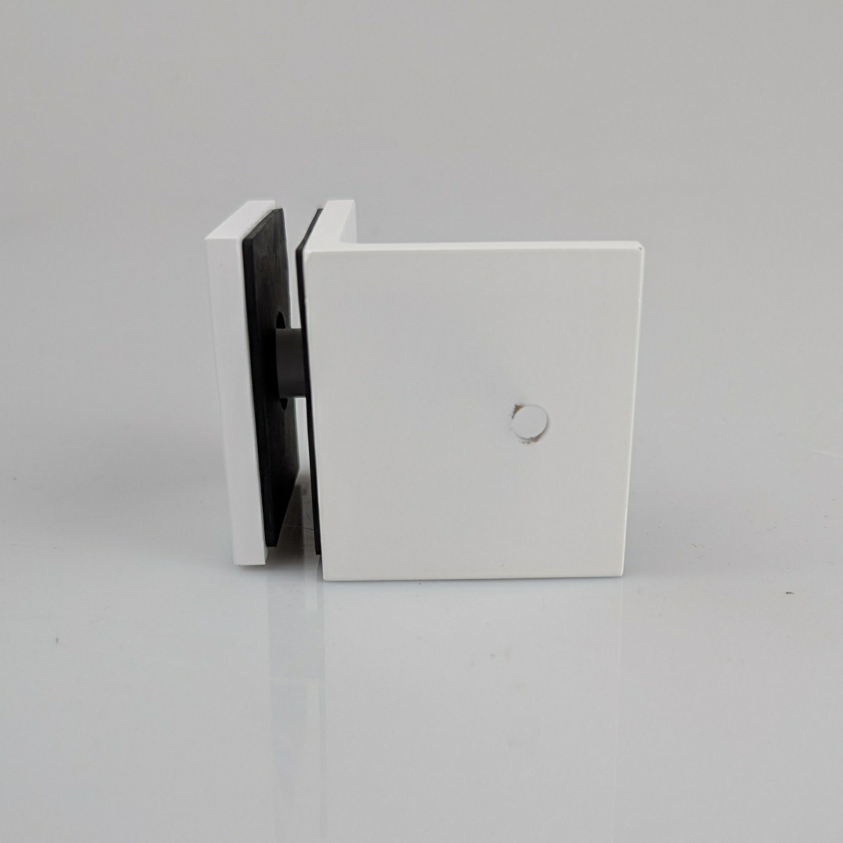 Fixed Bracket - Square 90 Degree Glass to Wall - Matt White - Elite ...