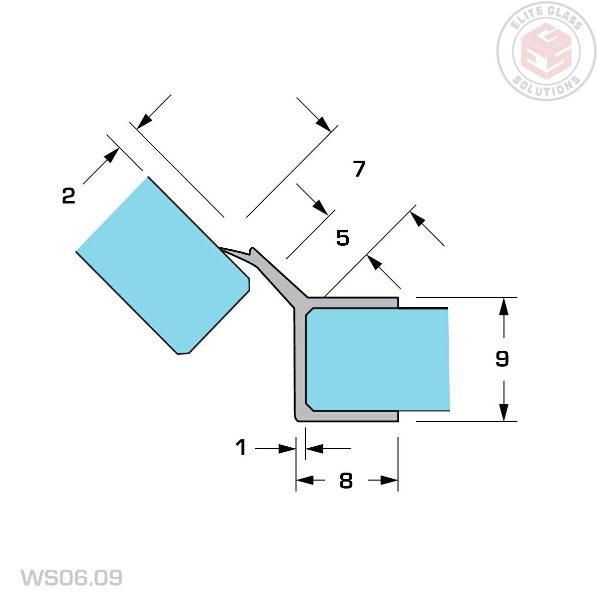 WS06.09 - Waterseal Suit 6mm Glass 2.2m | Elite Glass Solutions - Elite ...