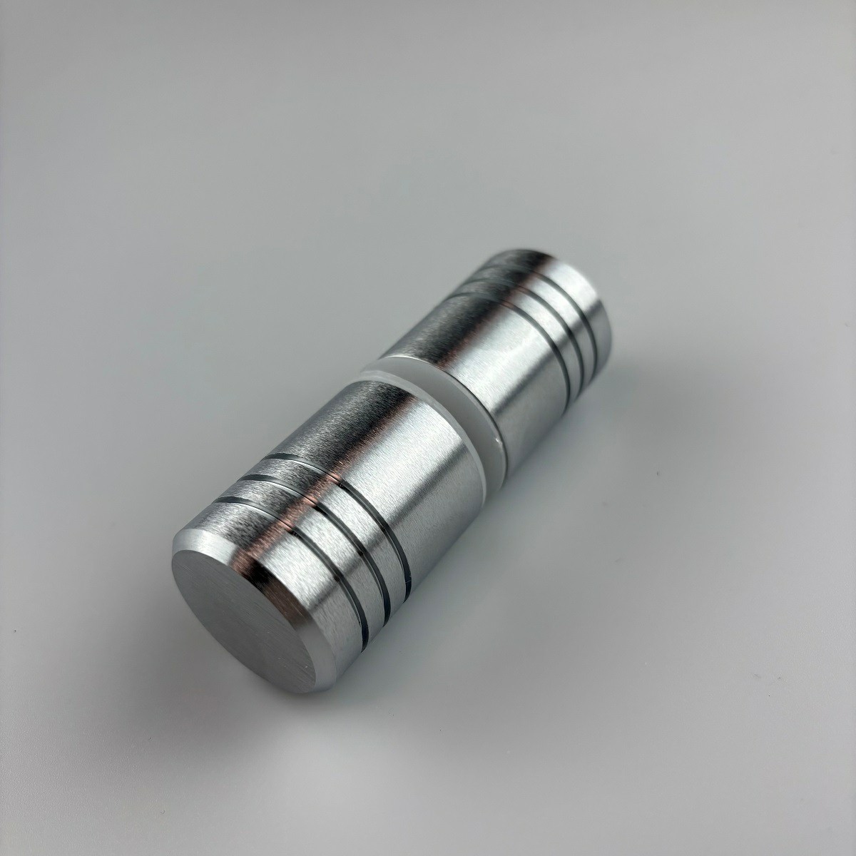 Short Groove Pull Knob Set - Satin Chrome - Elite Glass Solutions