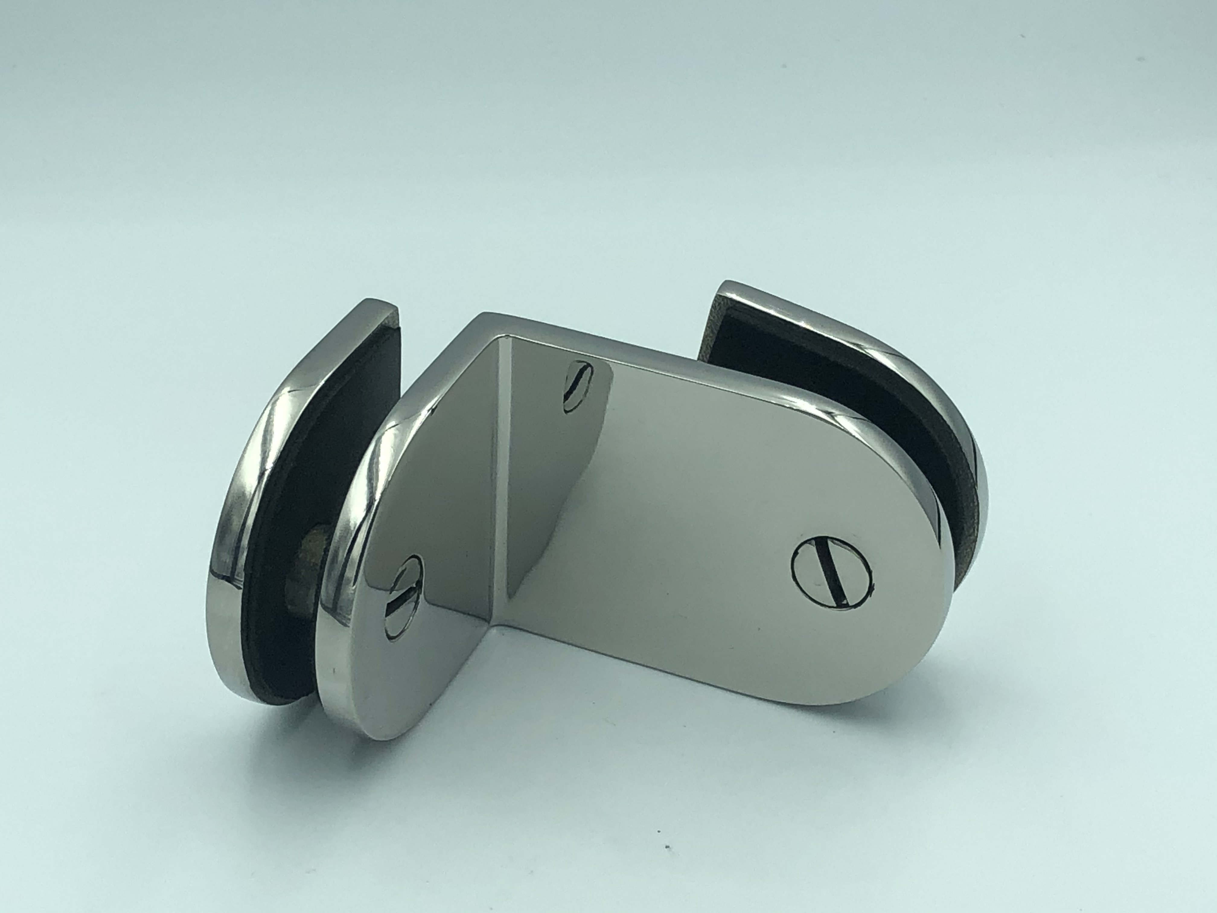 Balustrade Bracket - Glass to Glass - Round - Polished Stainless Steel ...