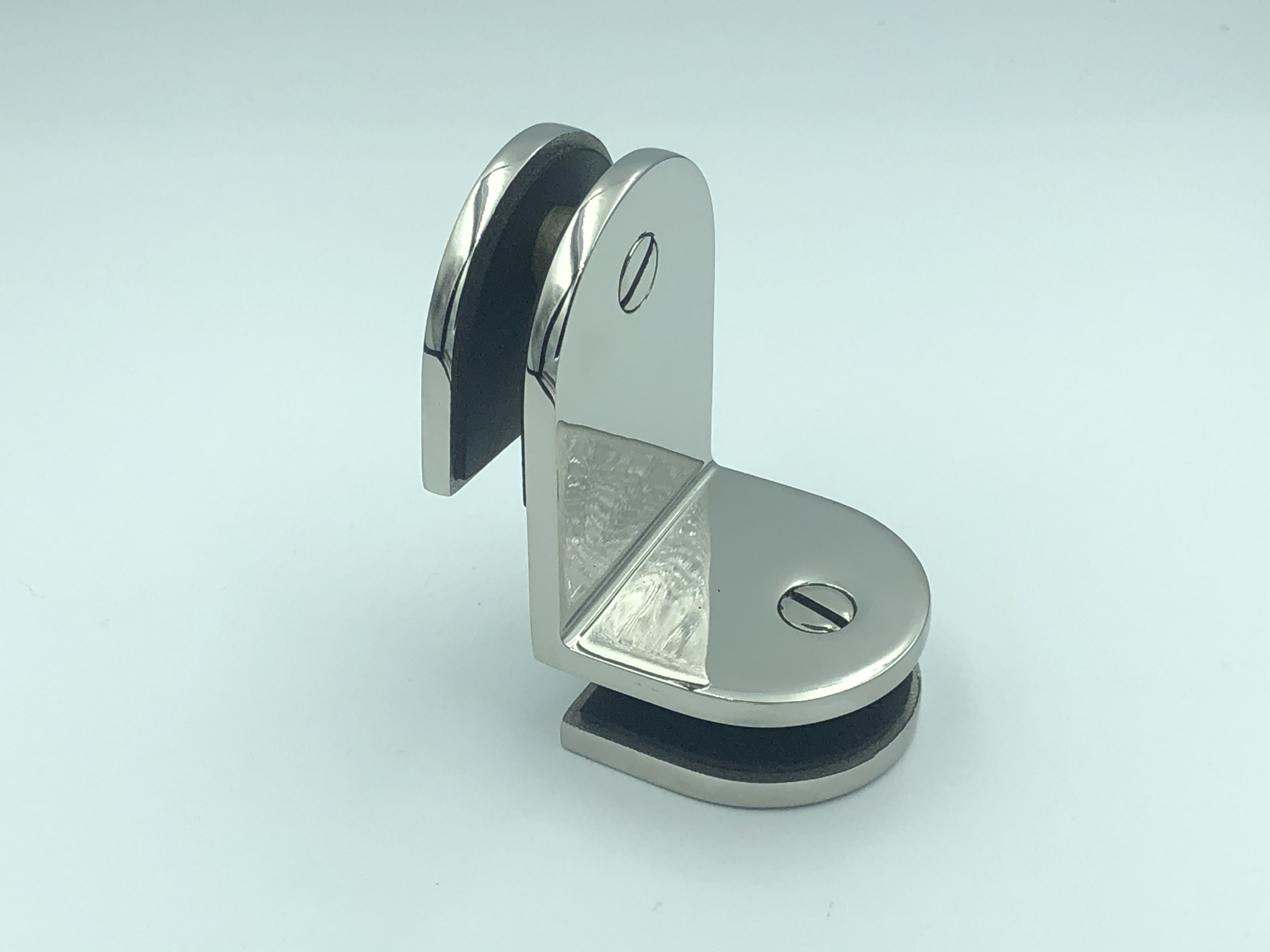 Balustrade Bracket - Glass to Glass - Round - Polished Stainless Steel ...