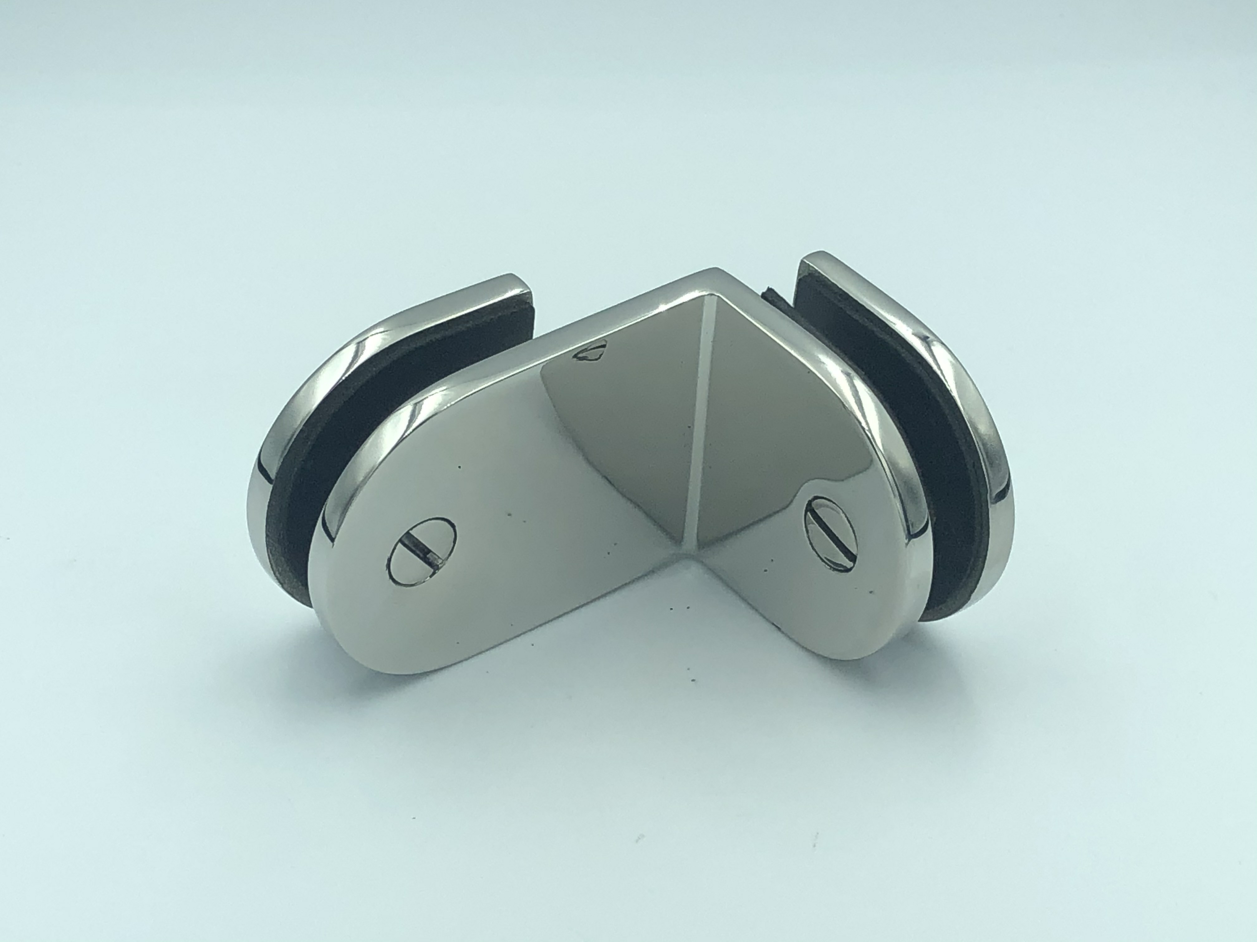 Balustrade Bracket - Glass to Glass - Round - Polished Stainless Steel ...