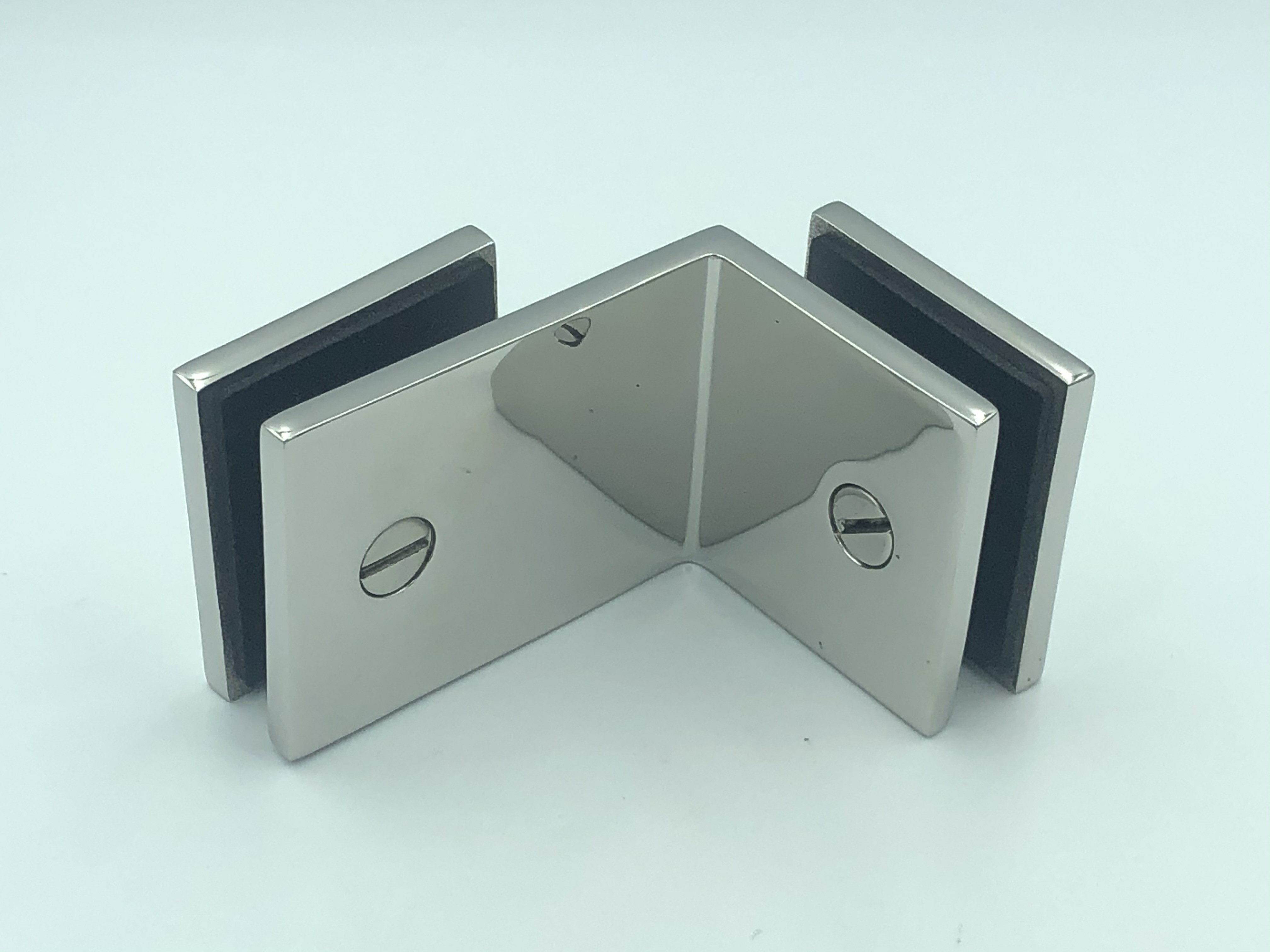 Balustrade Bracket - Glass to Glass - Square - Polished Stainless Steel ...